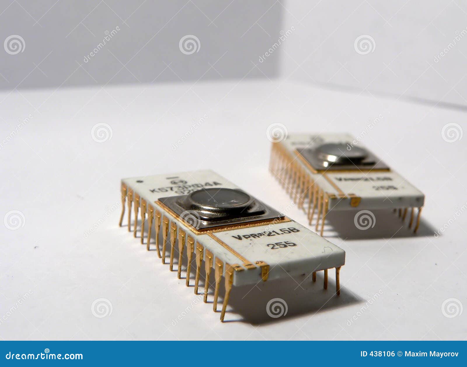 Chip stock photo. Image of integration, gold, ceramic, computer - 438106