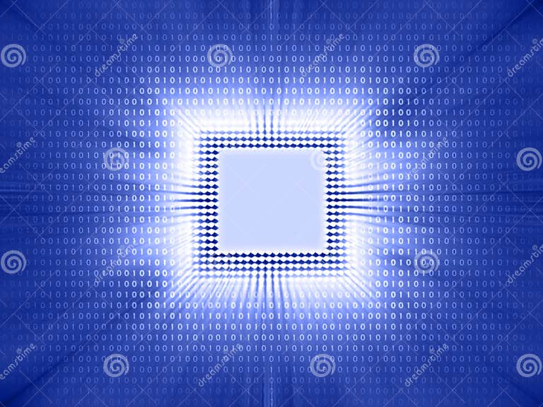 Chip Binary Code stock illustration. Illustration of chip - 596774