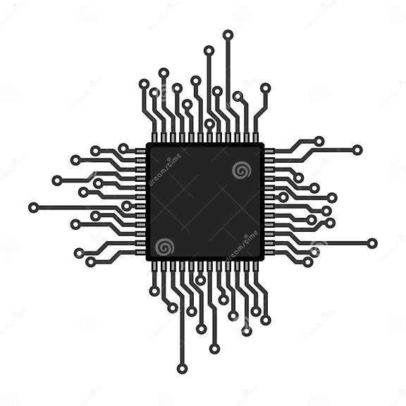 Chip Black Gray. Graphic Logo Stock Vector - Illustration of ...