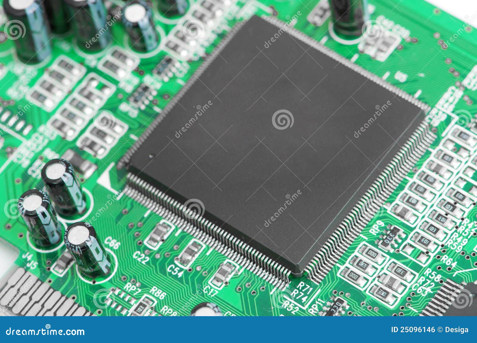 Chip on the board computer stock photo. Image of hardware - 25096146