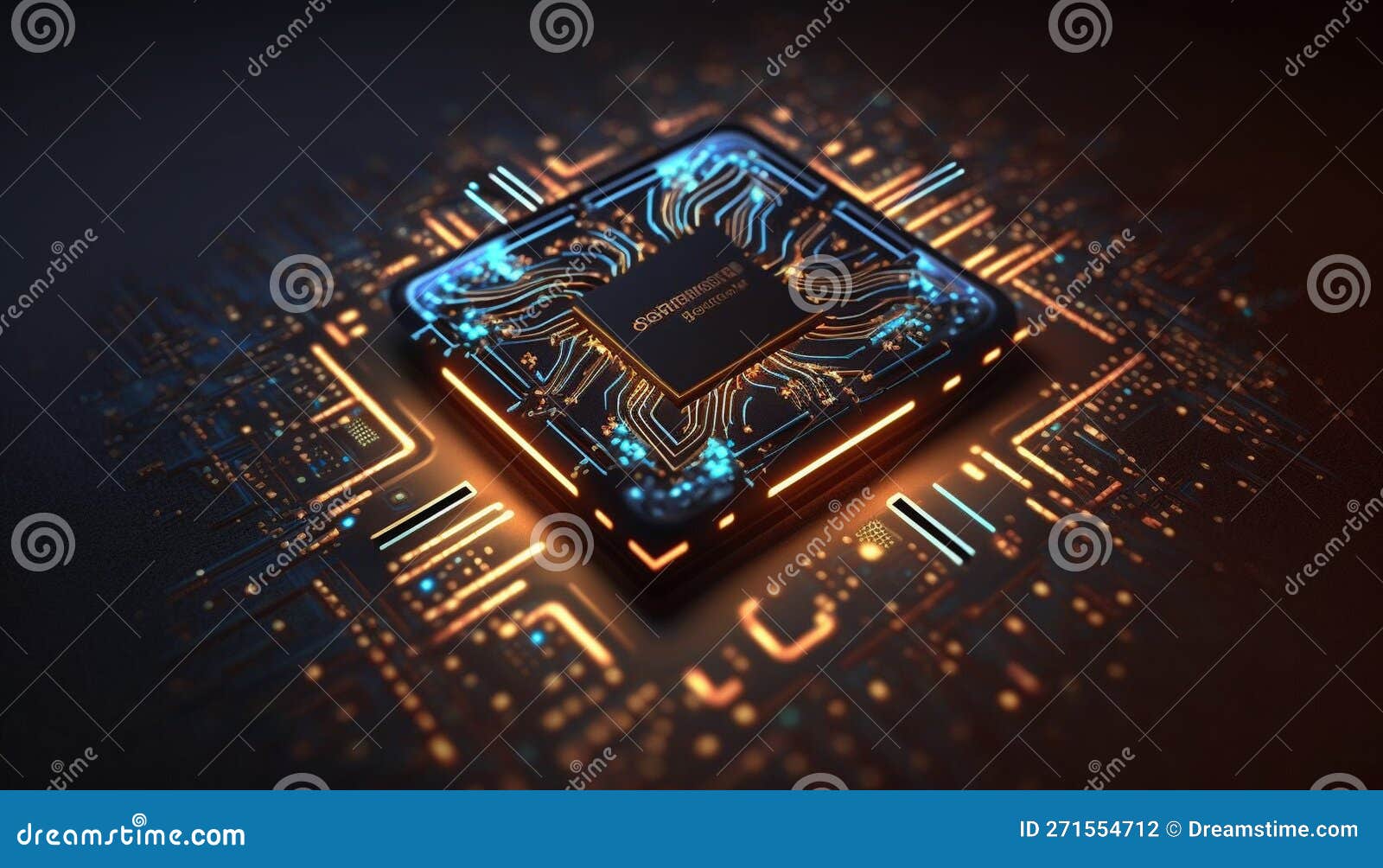 Chip, Board, Made Using Generative Ai Stock Illustration - Illustration ...