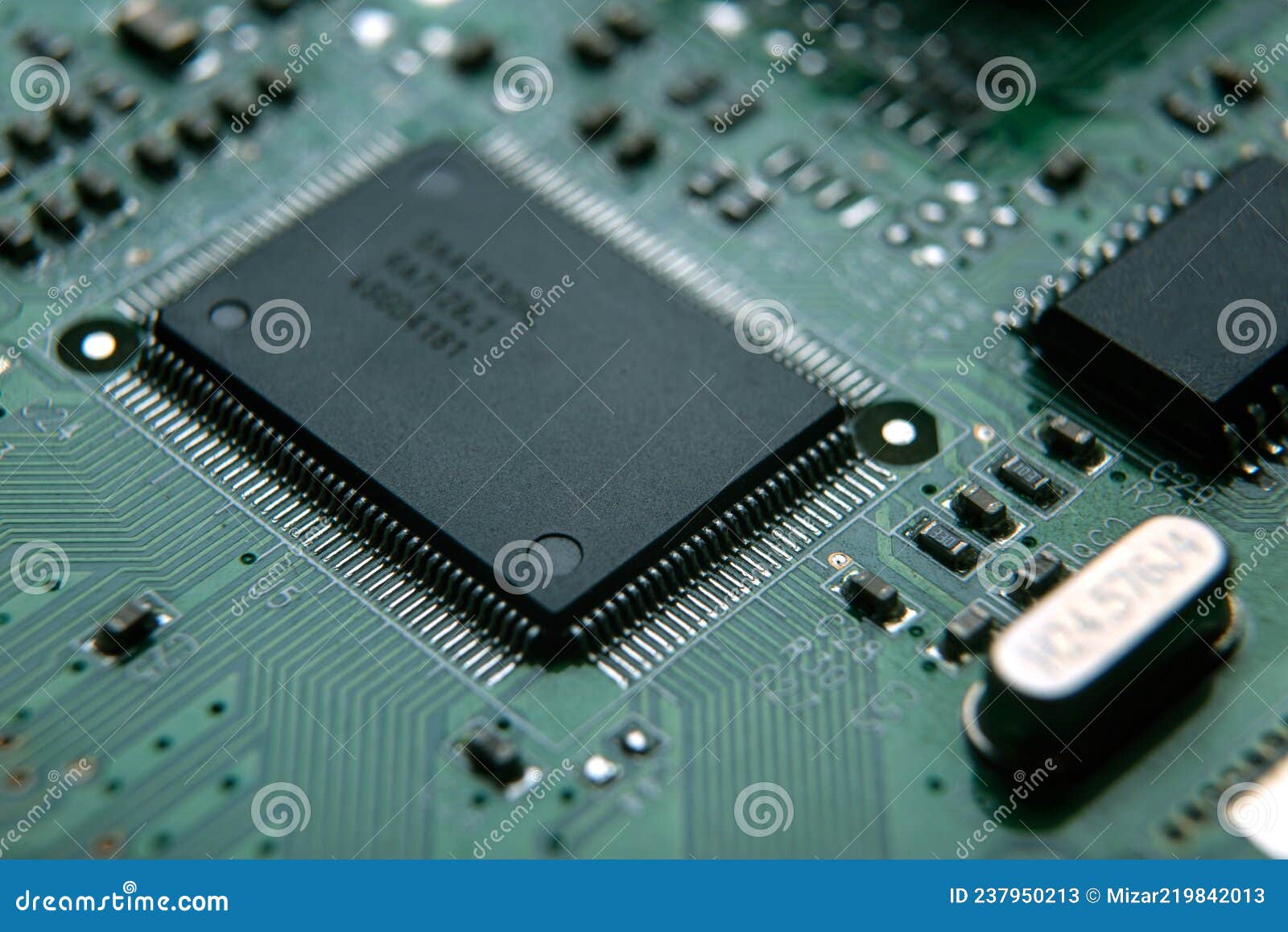 Chip Board and Processor Technology Digital Close Up Stock Image ...
