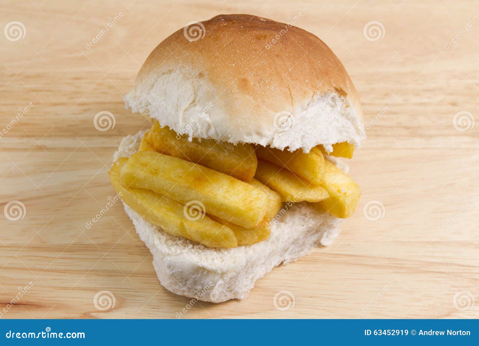 Chip Butty stockbild. Bild von britisch, fischrogen, gebildet - 63452919