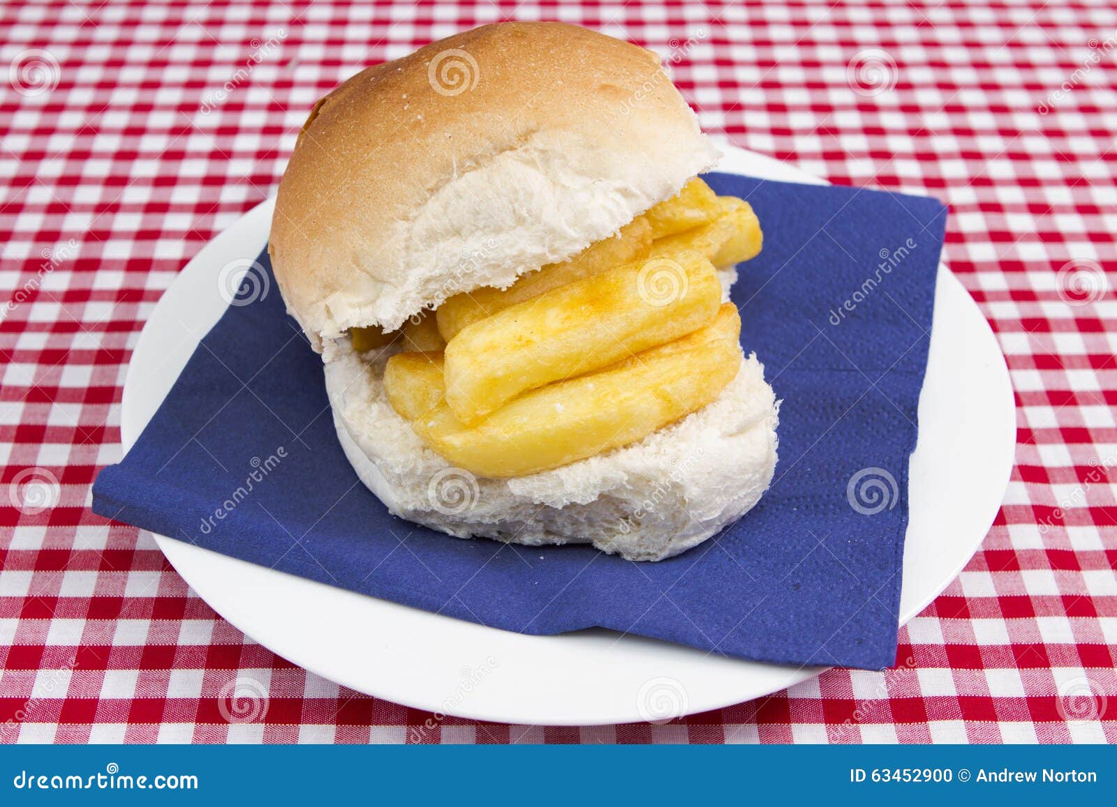 Chip Butty stock photo. Image of food, british, recipe - 63452900