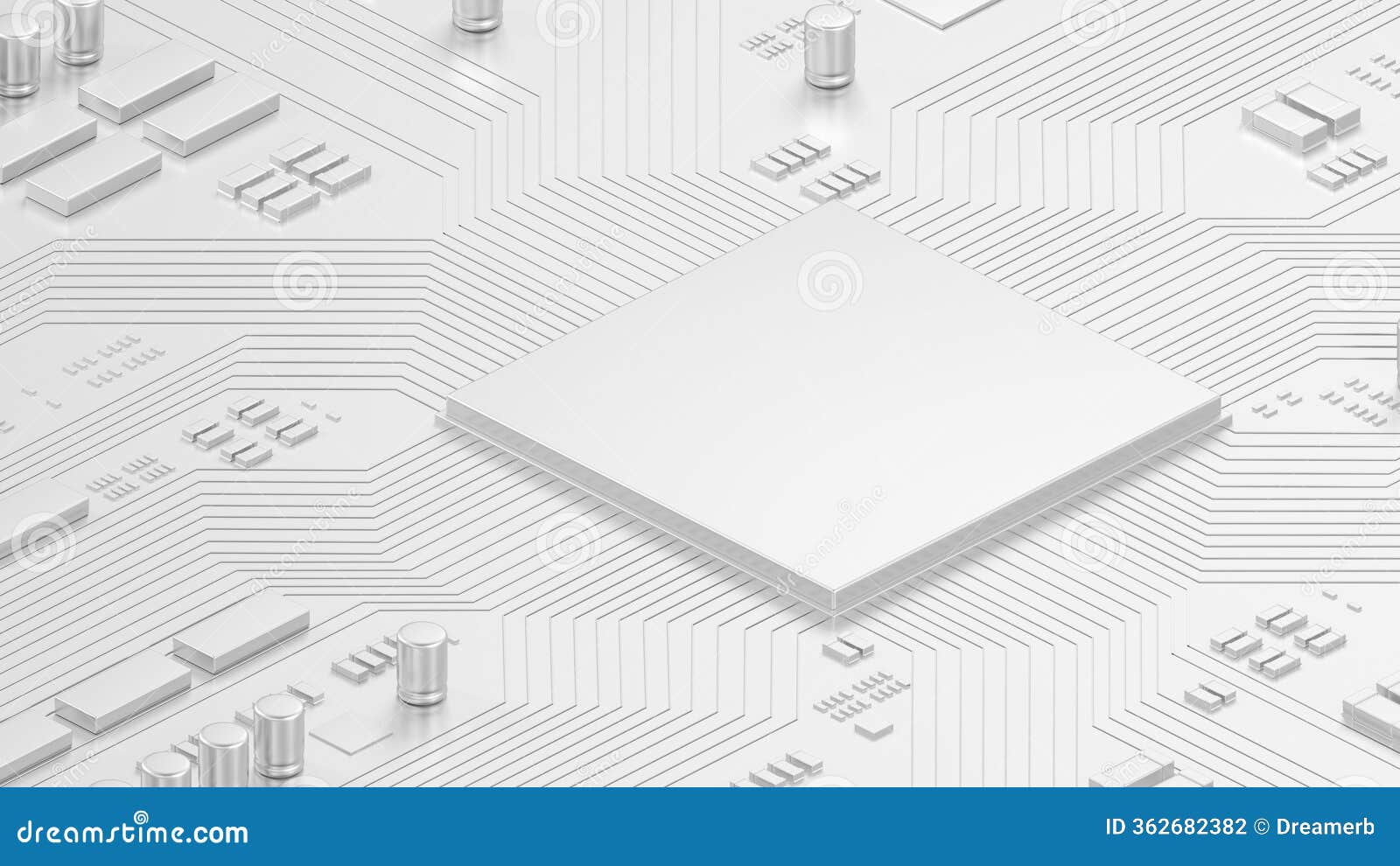 Chip On Circuit Board. Computer Motherboard With CPU. Technology ...