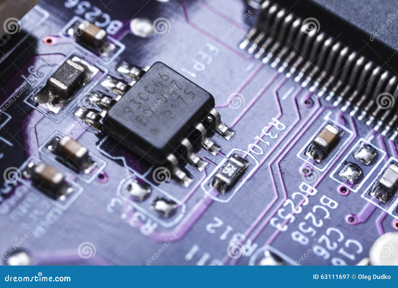 Chip stock image. Image of capacitor, resistor, macro - 63111697