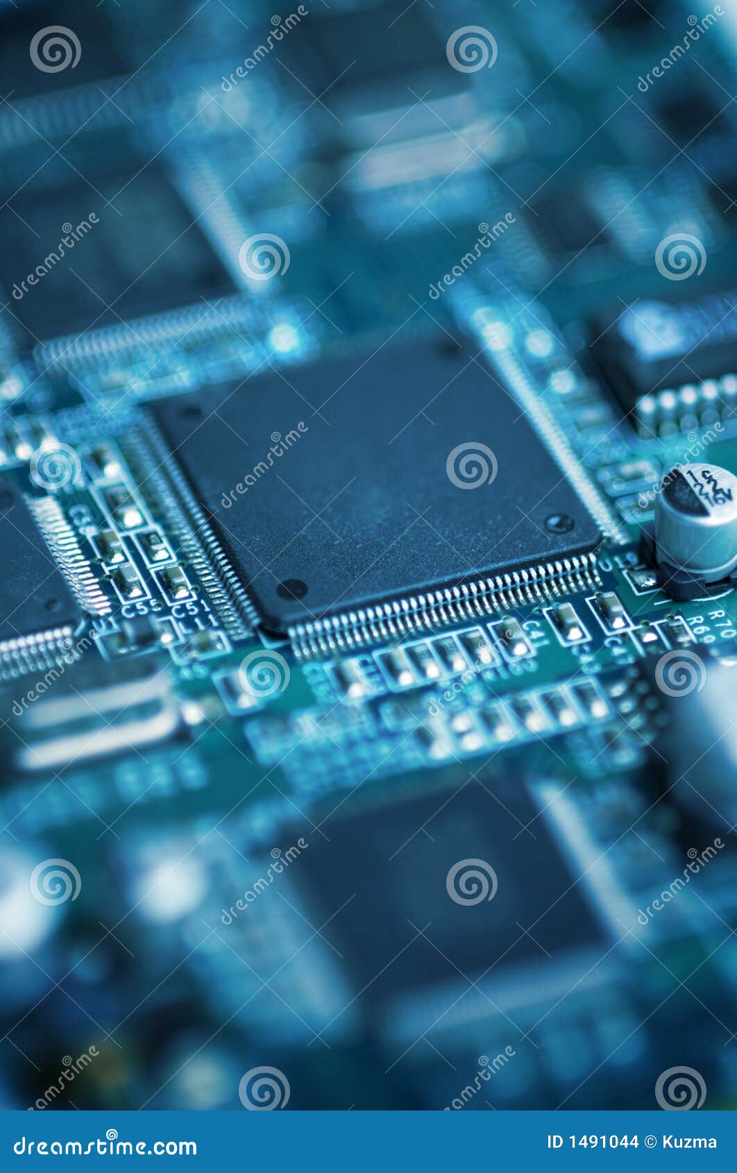 Chip in close up stock photo. Image of computer, micro - 1491044