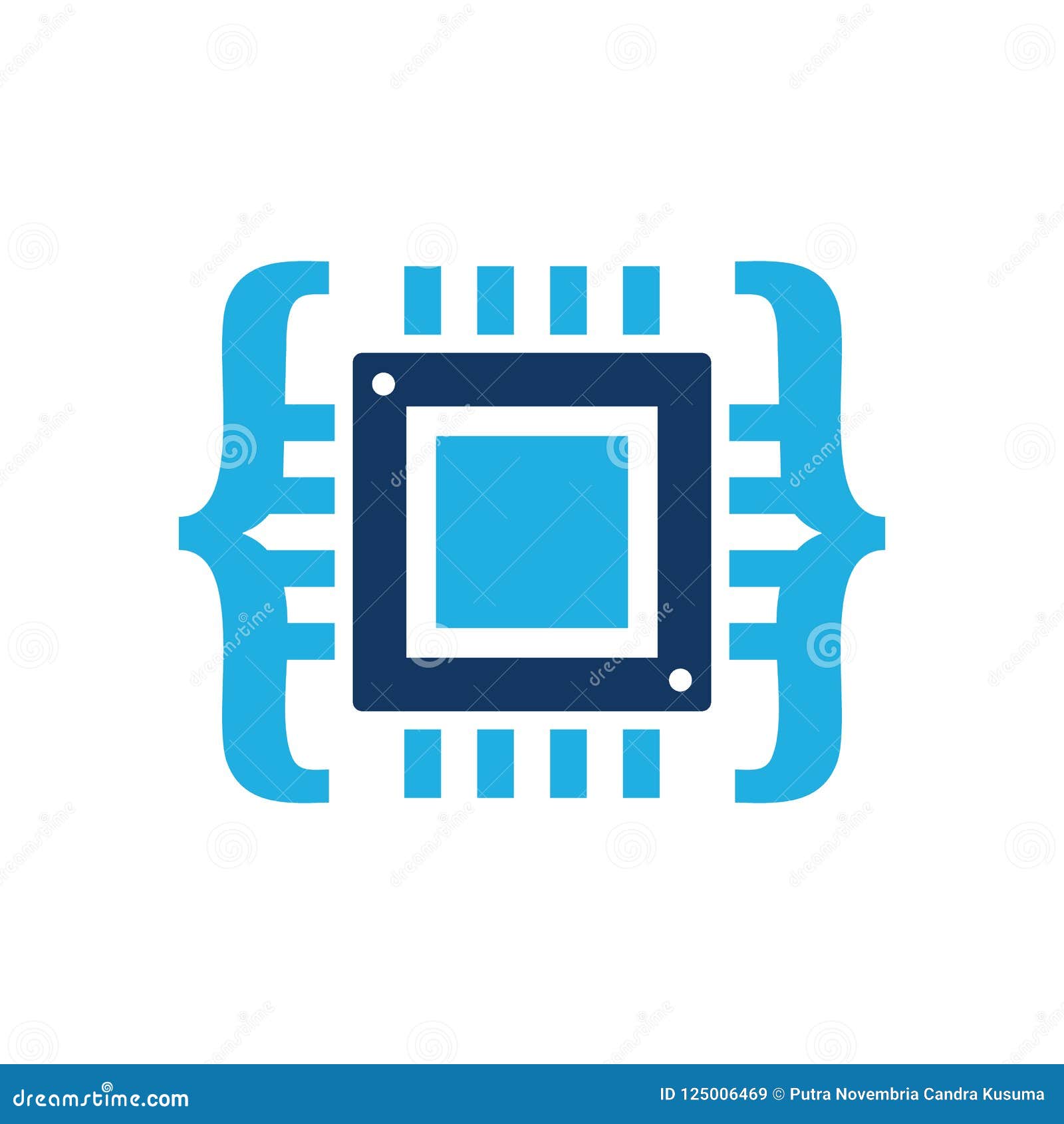 Chip Code Logo Icon Design ilustración del vector. Ilustración de icono ...
