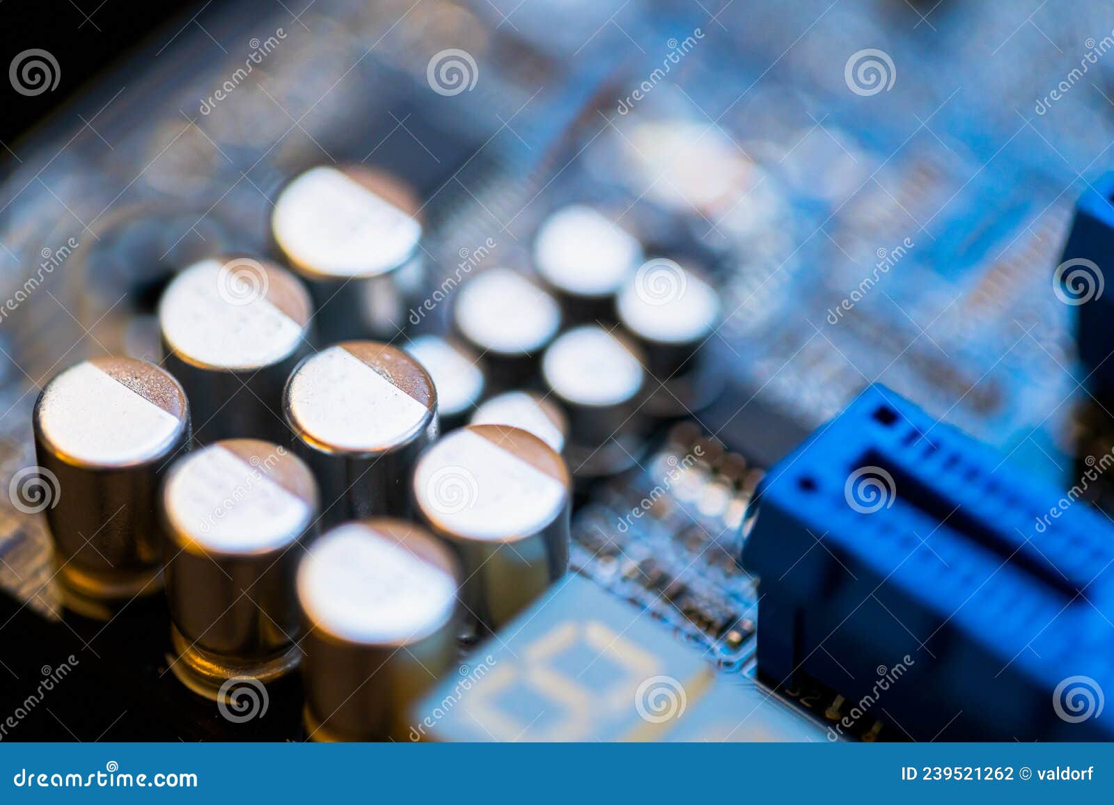 PC Motherboard with Chips, Transistors and Microprocessors Stock Photo ...