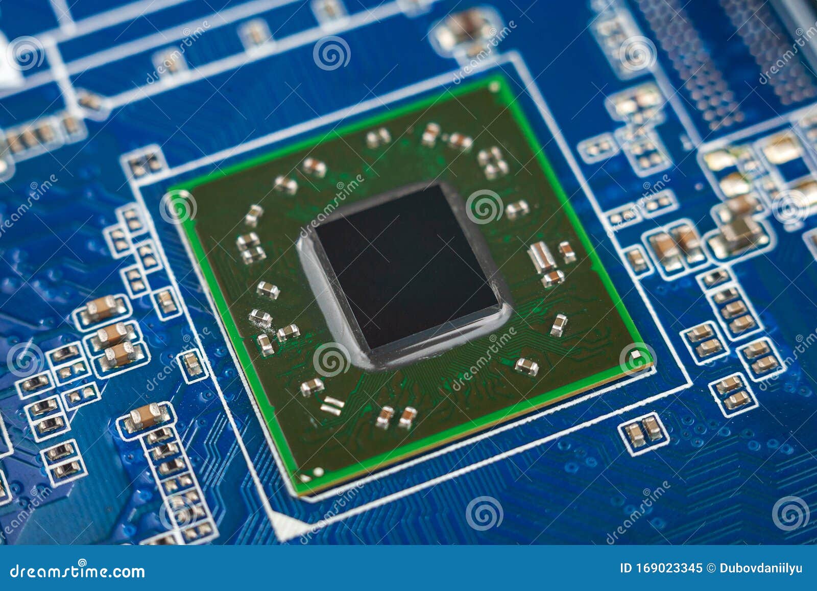 A Chip in a Computer with Many Electrical Elements, a CPU, a GPU, a ... A Chip in a Computer with Many Electrical Elements, a CPU, a GPU, a ...