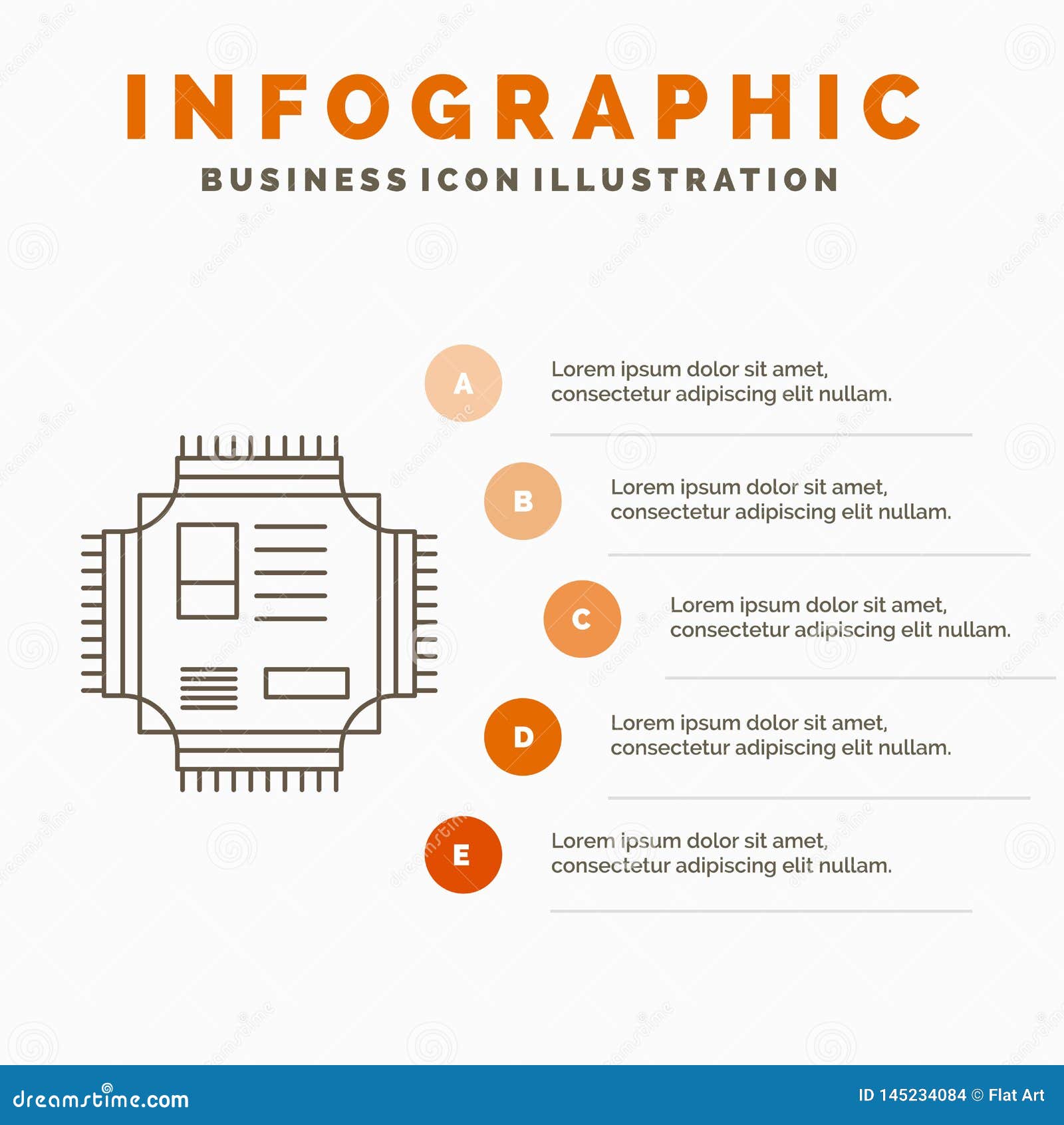 Chip, Cpu, Microchip, Processor, Technology Infographics Template for Website and Presentation ...