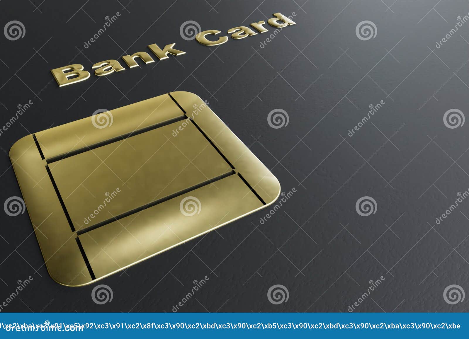 Chip from Credit Card. Copy Paste, Copy Space Stock Illustration ...