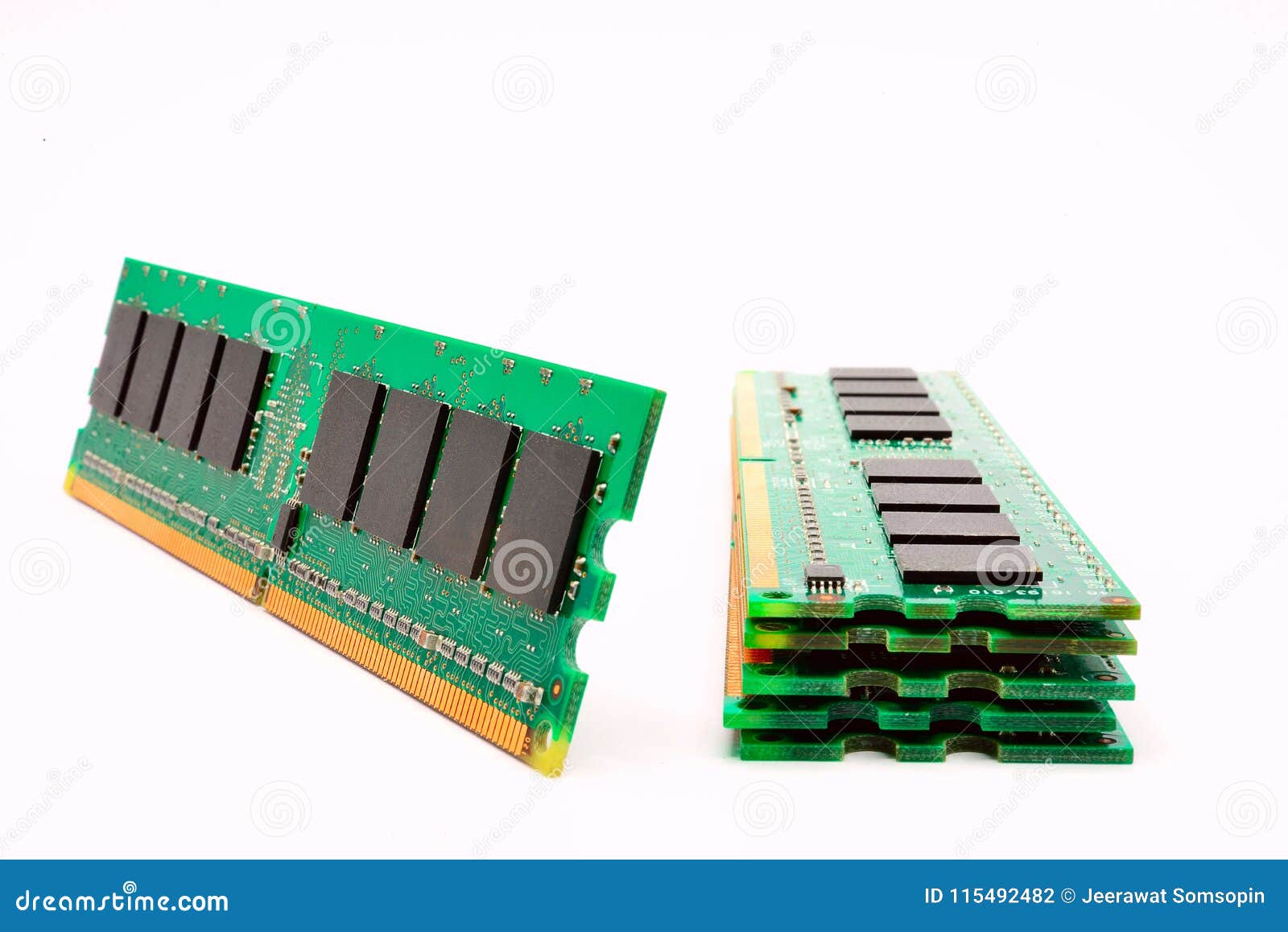 Chip Dei Moduli Di Memoria Di Computer Elettronico Fotografia Stock ...