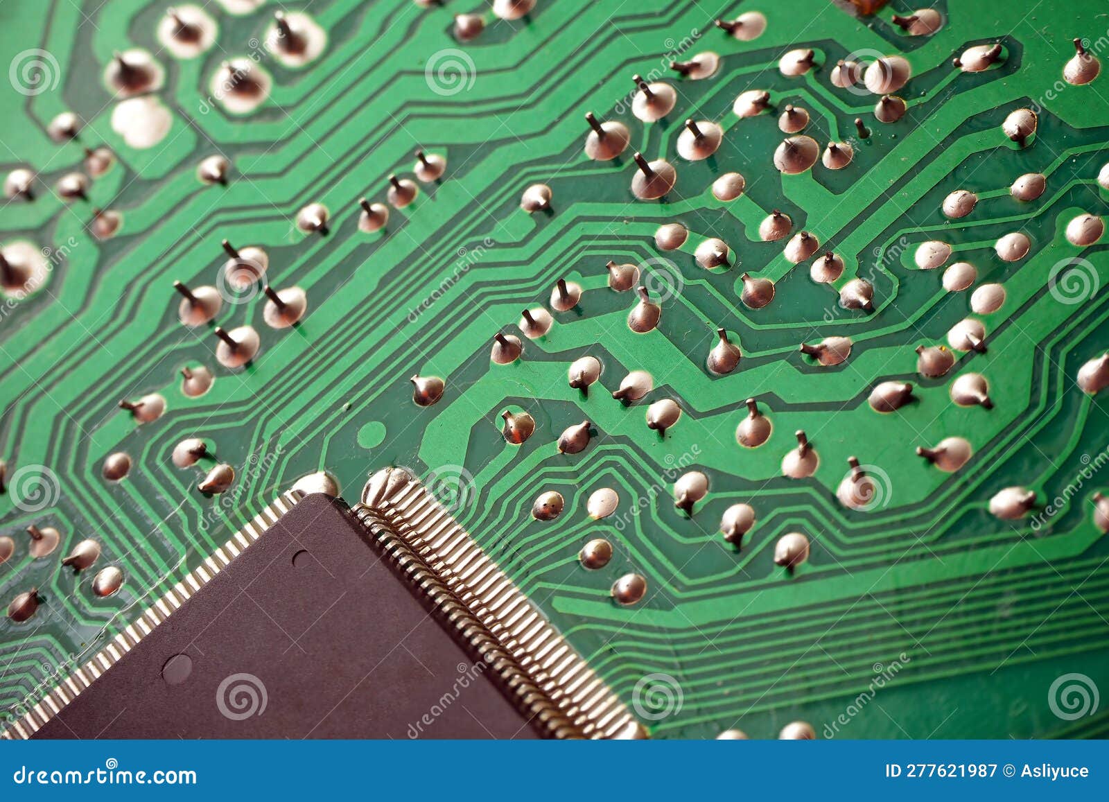 Half of Electronic Chip on Board Stock Image - Image of circuit ...