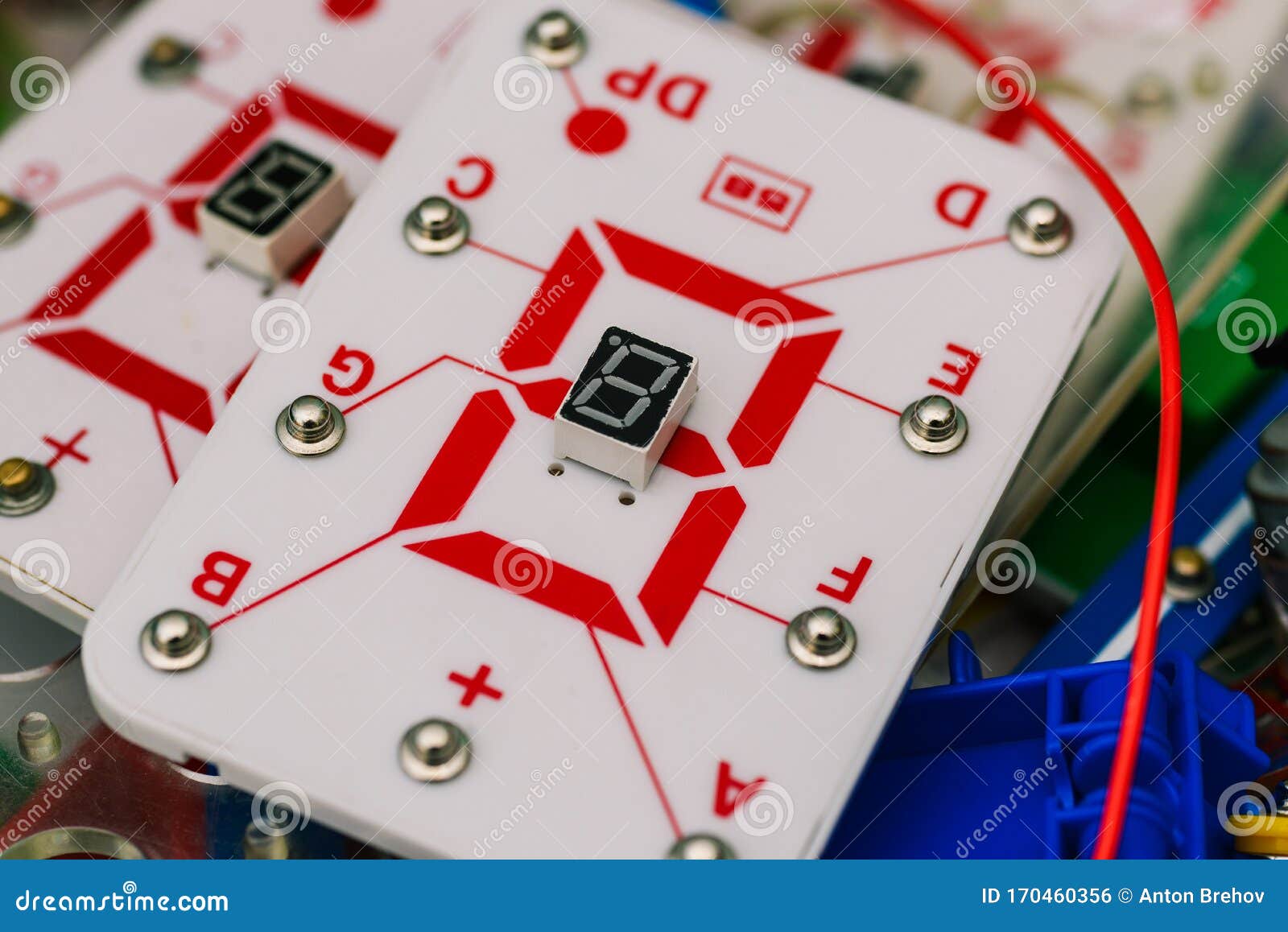 Chip with a Digital LED Indicator. Display Device for Digital ...