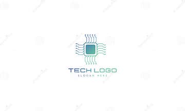 Chip Digital Logo Design Template, Tech, CPU, Chip, Electronic Logo ...