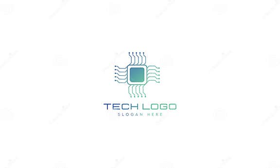 Chip Digital Logo Design Template, Tech, CPU, Chip, Electronic Logo ...
