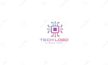 Chip Digital Logo Design Template, Tech, CPU, Chip, Electronic Logo ...
