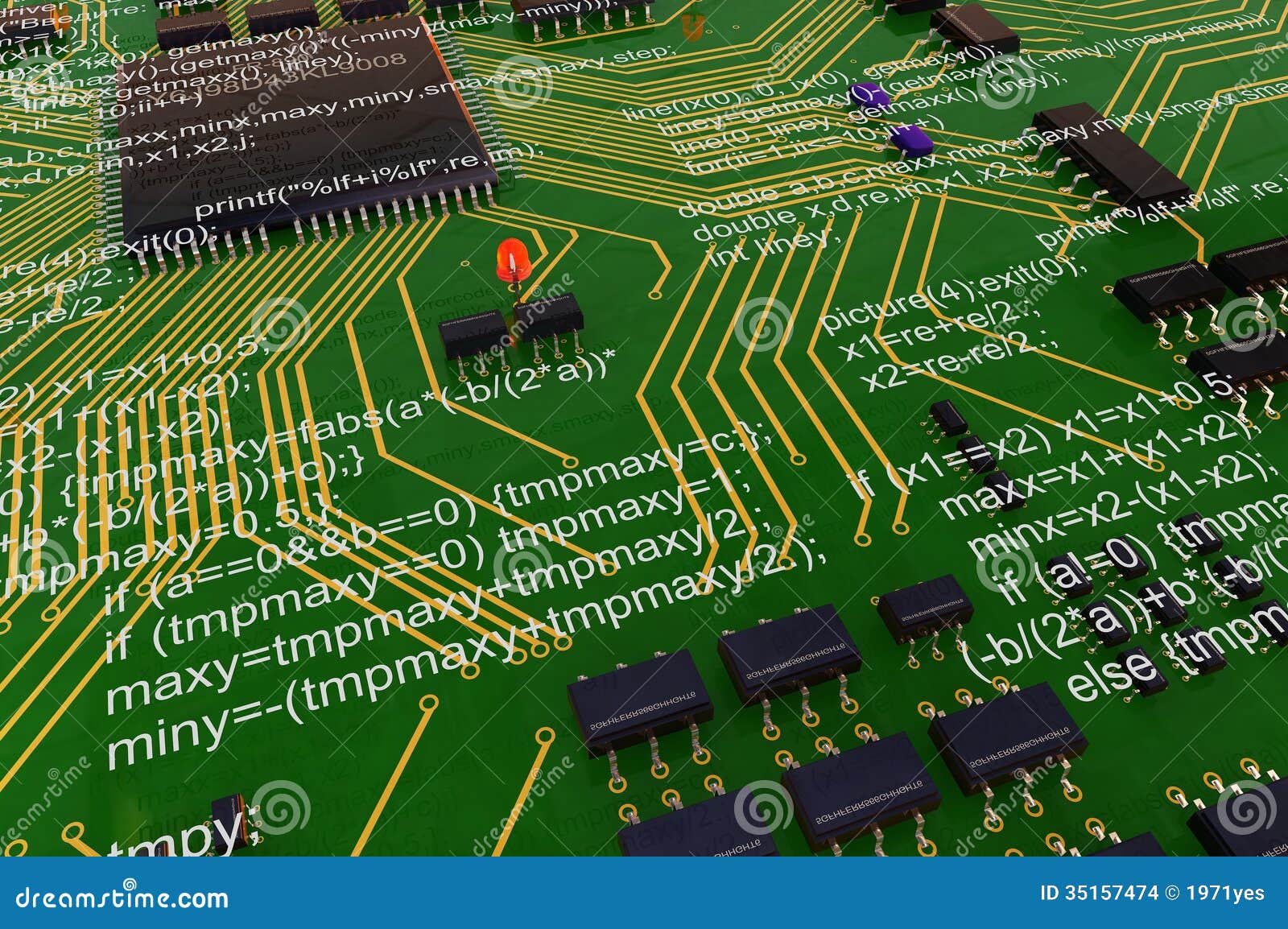 Chip stock illustration. Illustration of computing, micro - 35157474