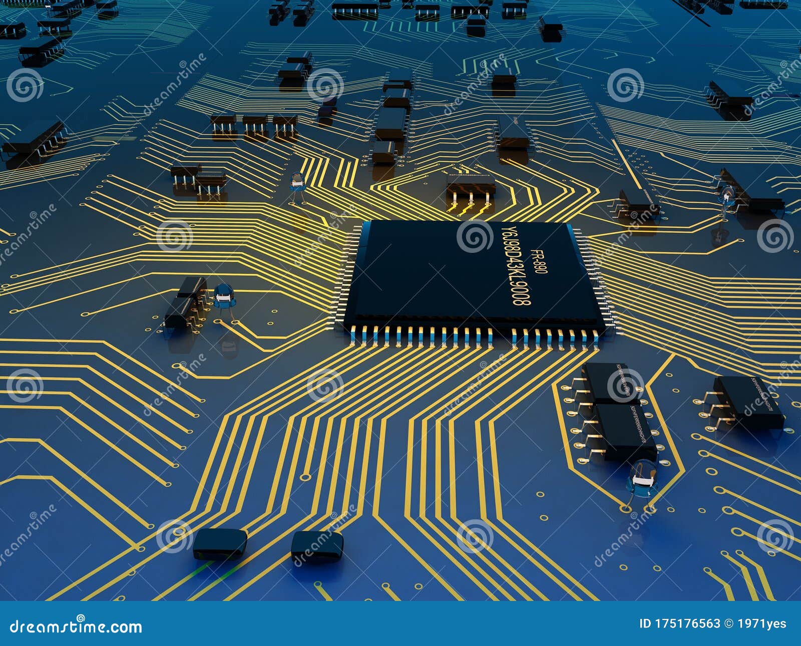 Chip stock illustration. Illustration of electrical - 175176563