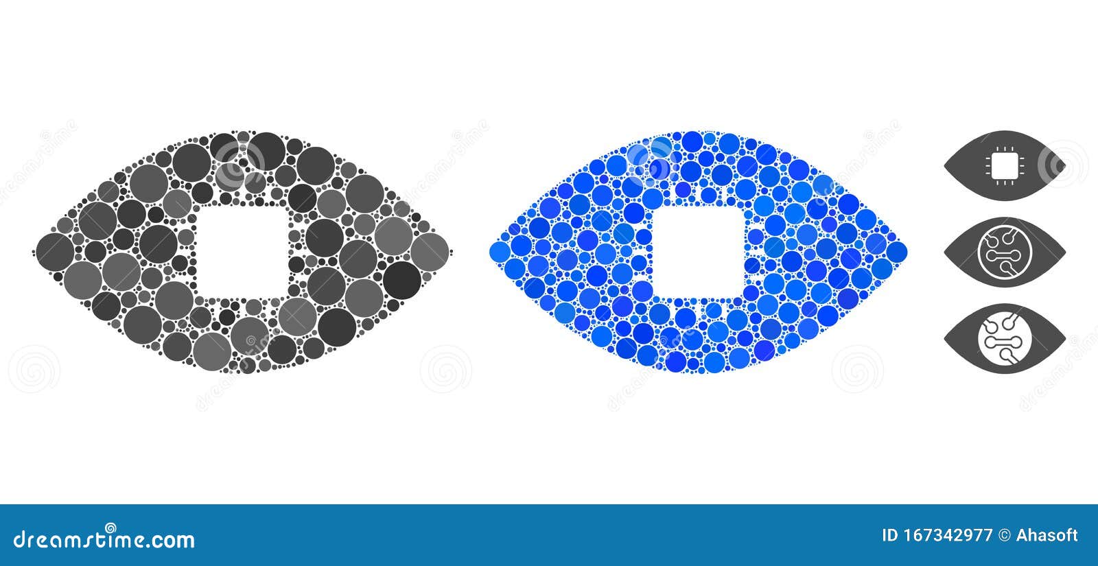 Chip Eye Retina Composition Icon of Spheric Items Stock Vector ...