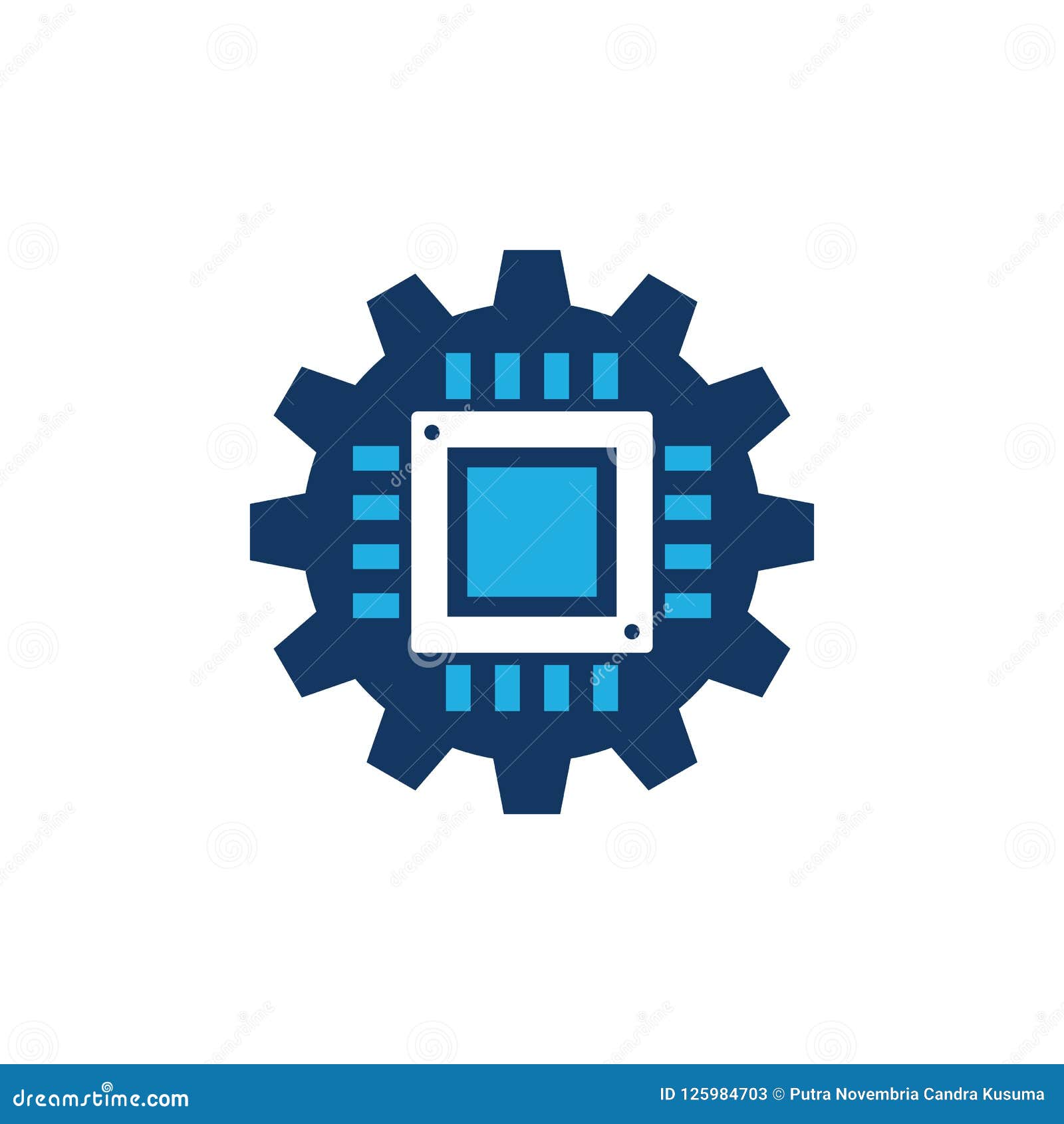 Chip Gear Logo Icon Design ilustración del vector. Ilustración de ...