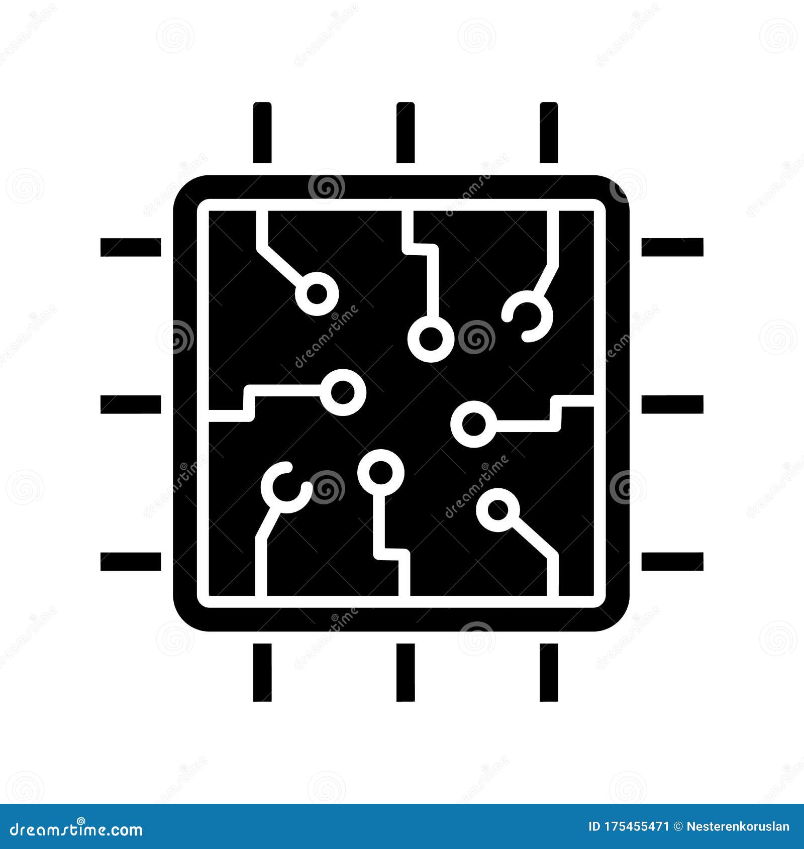 Chip glyph-pictogram vector illustratie. Illustration of gegevens ... Chip glyph-pictogram vector illustratie. Illustration of gegevens ...