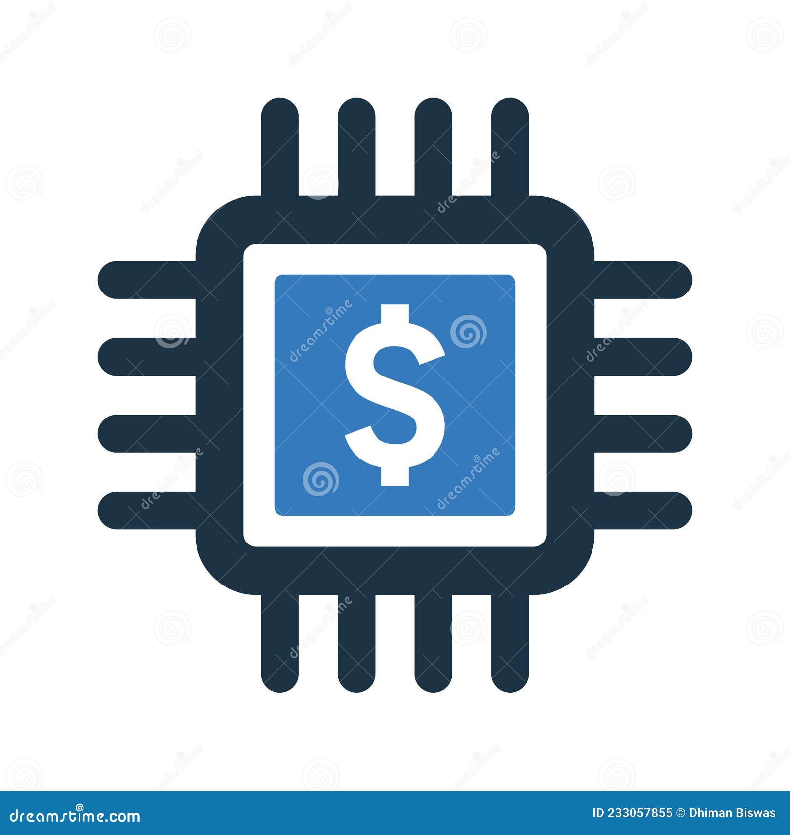 Chip, Hardware, Payment Icon. Simple Editable Vector Design Isolated on ...