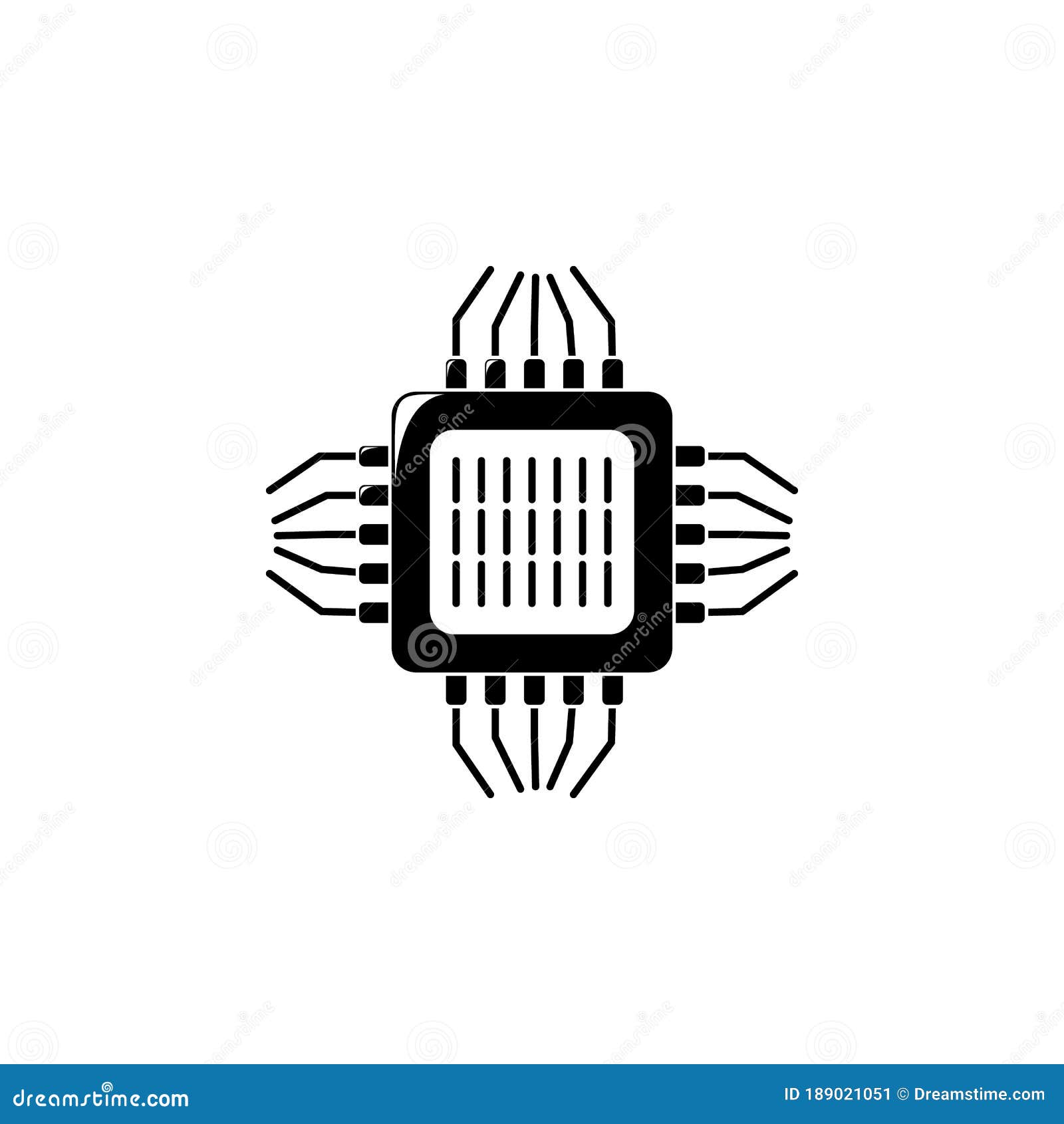 Chip Icon. Element of Science for Mobile Concept and Web Apps. Detailed ...