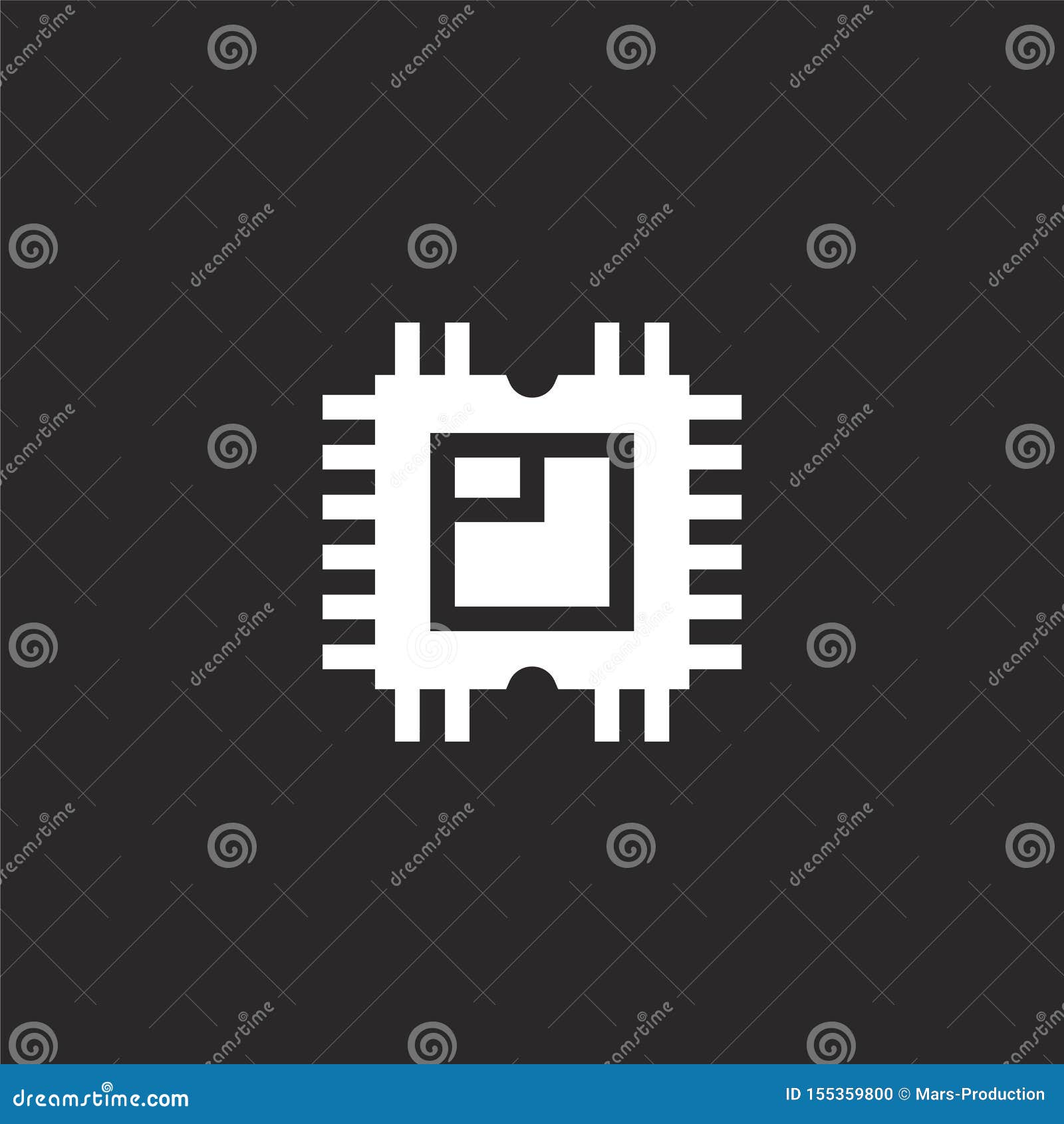 Chip Icon. Filled Chip Icon for Website Design and Mobile, App ...