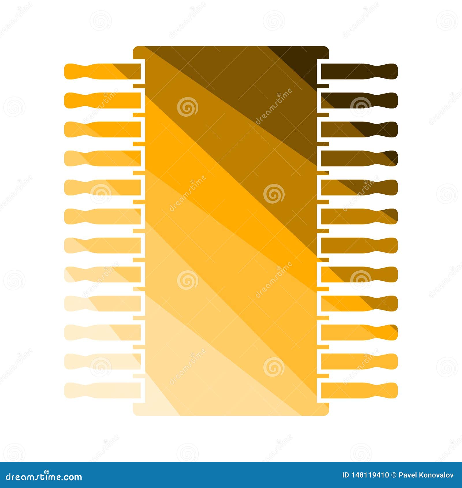 Chip Icon stock vector. Illustration of memory, background - 148119410