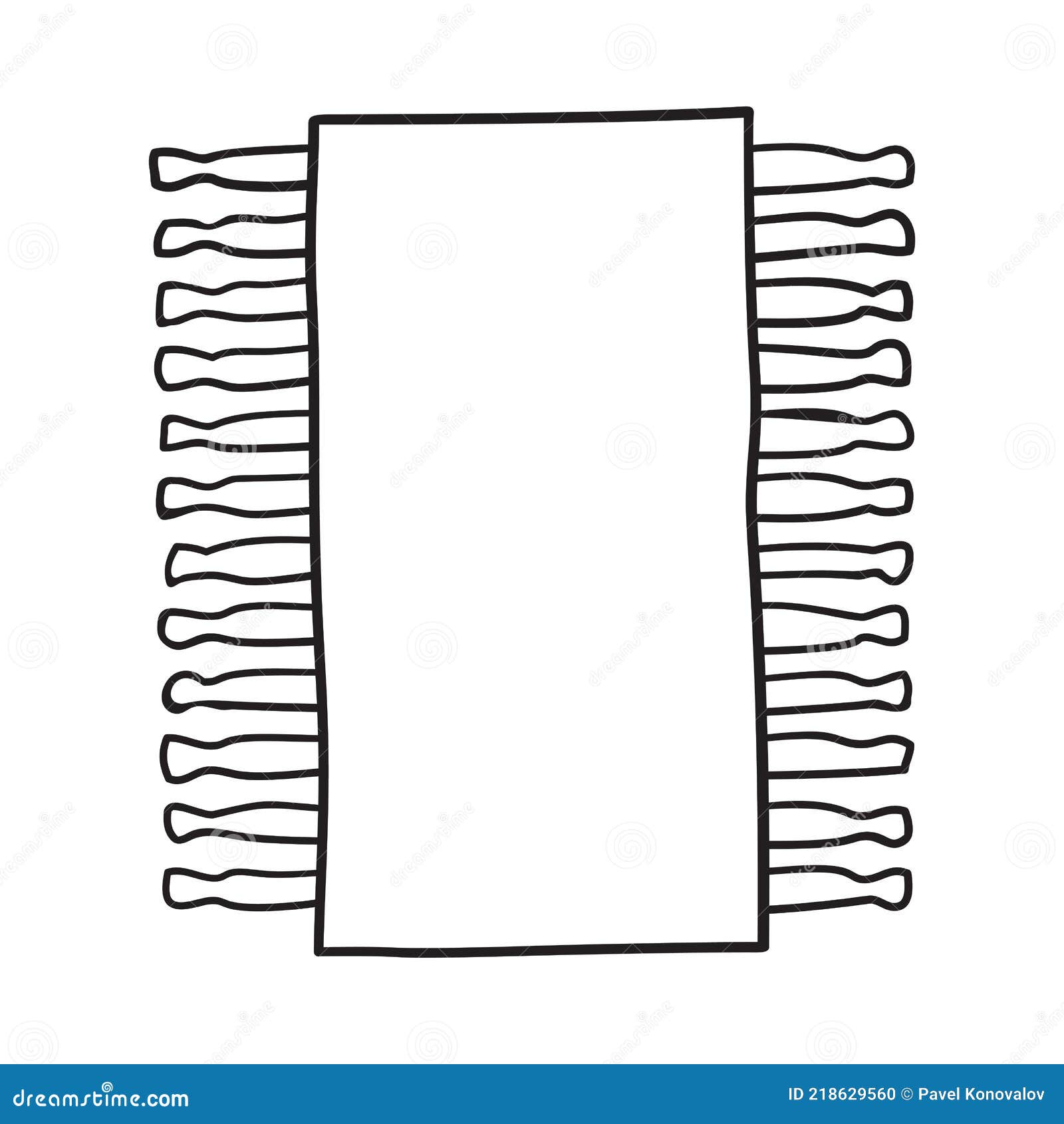 Chip Icon stock vector. Illustration of retro, hardware - 218629560