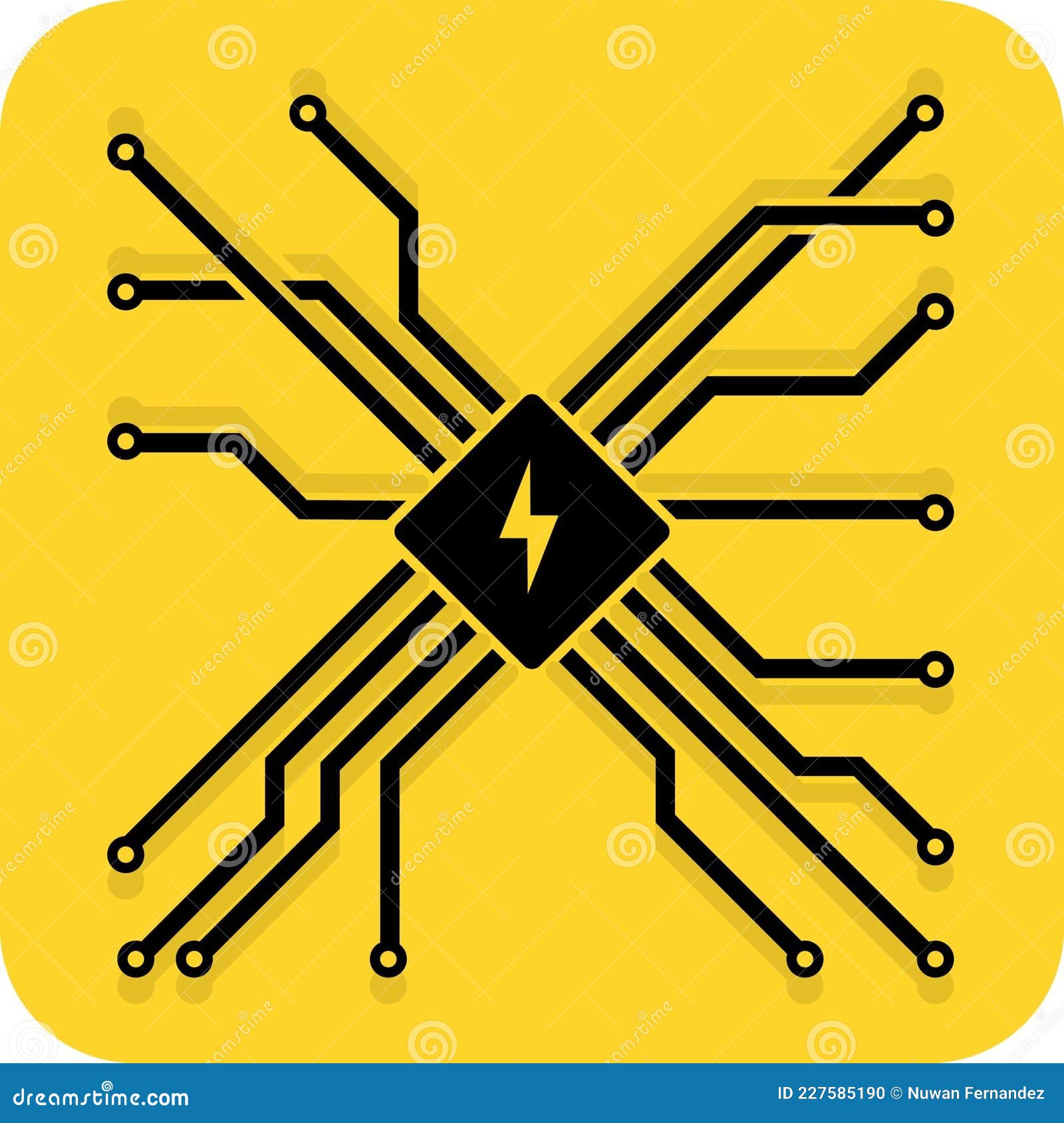 Chip Icon. Processor Circuitry. Motherboard. Power IC Circuit. Fuse ...