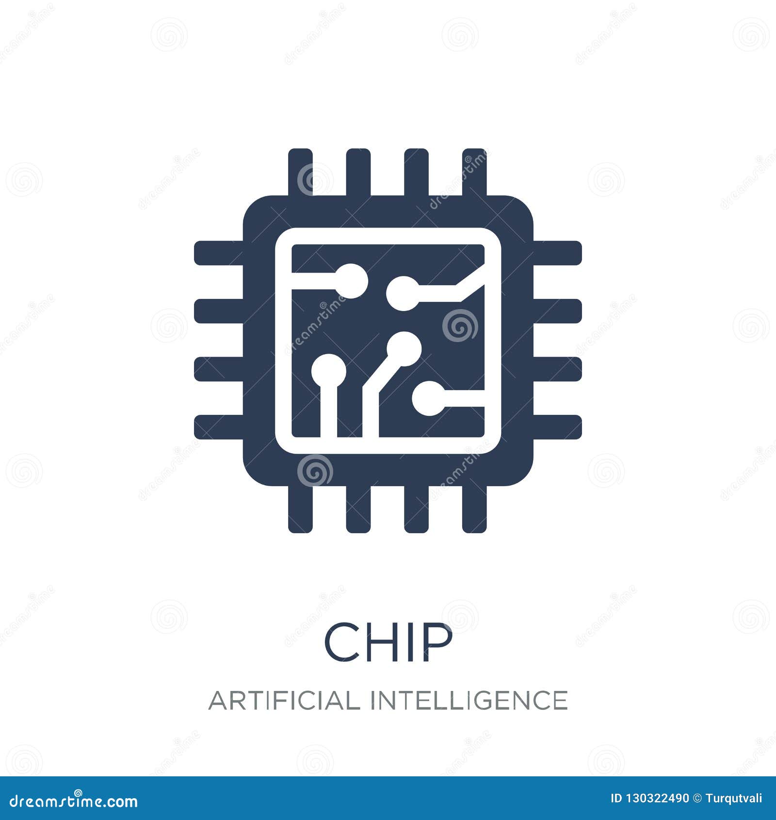 Chip Icon. Trendy Flat Vector Chip Icon on White Background from Stock ...