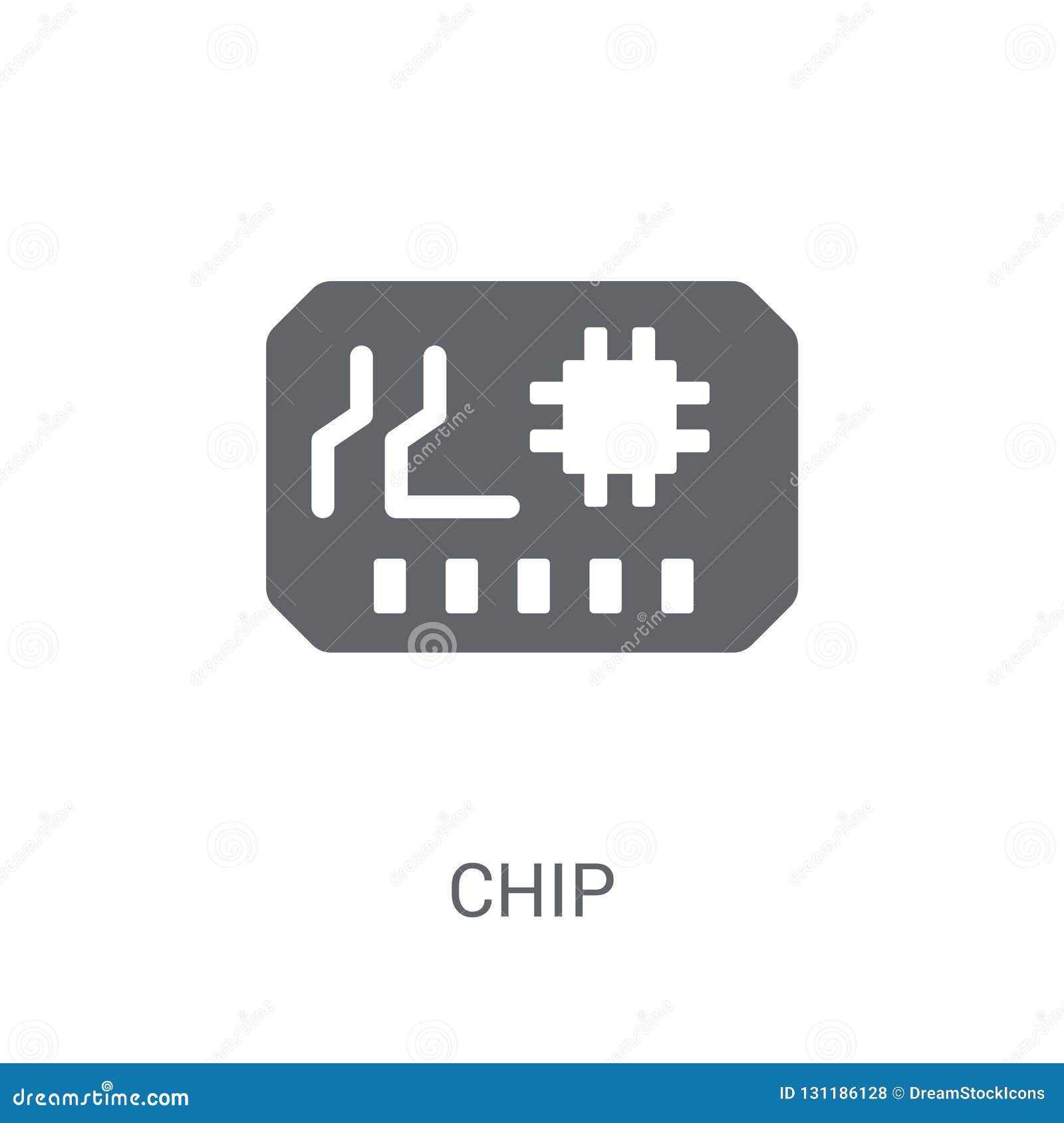 Chip Icon. Trendy Chip Logo Concept on White Background from Art Stock ...