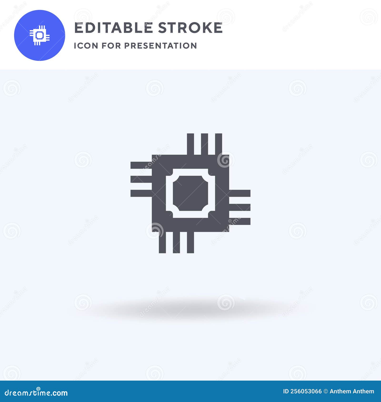 Chip Icon Vector, Filled Flat Sign, Solid Pictogram Isolated on White ...