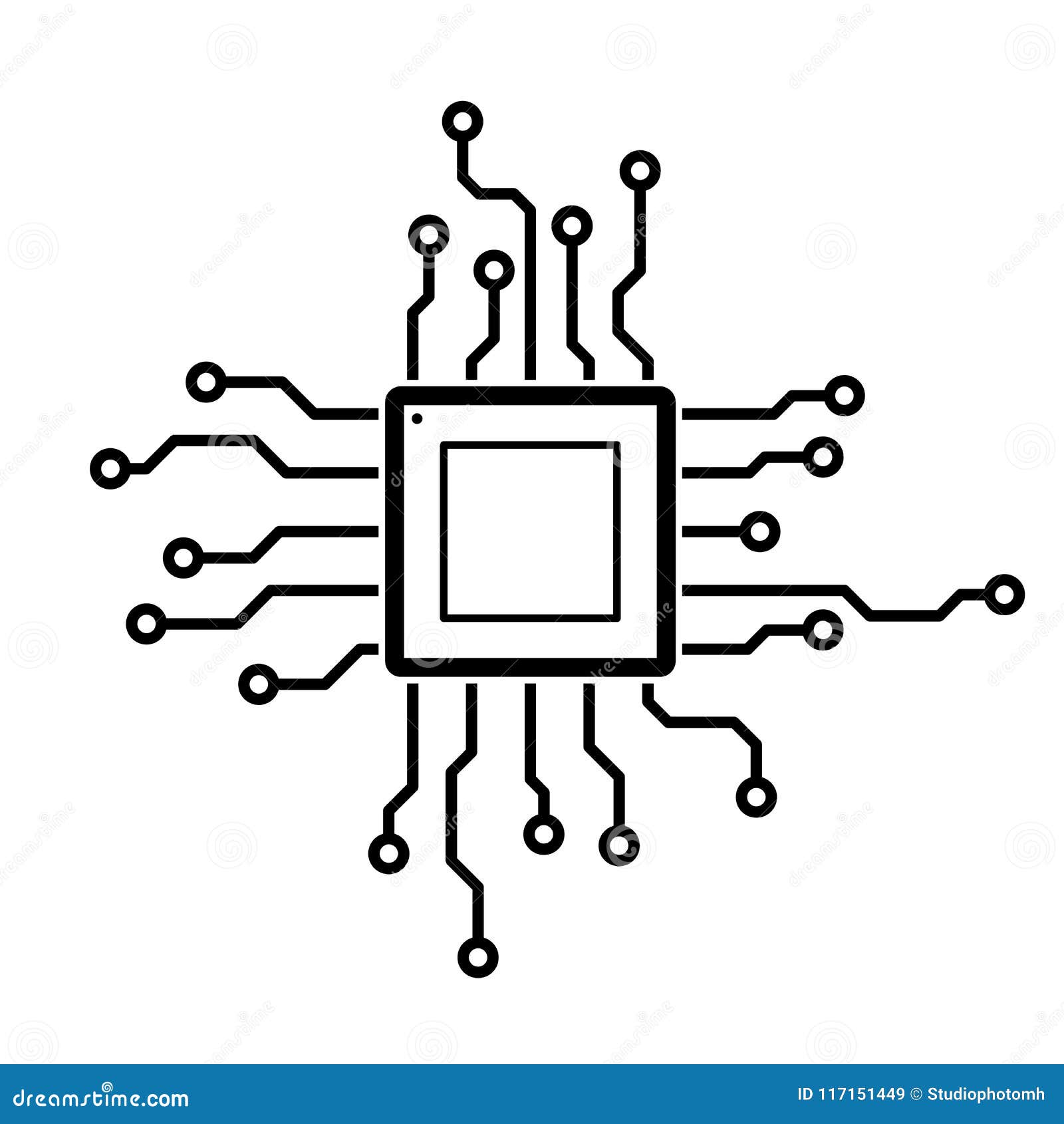 Chip Isolated Minimal Icon. Processor Line Vector Icon for Websites and ... Chip Isolated Minimal Icon. Processor Line Vector Icon for Websites and ...