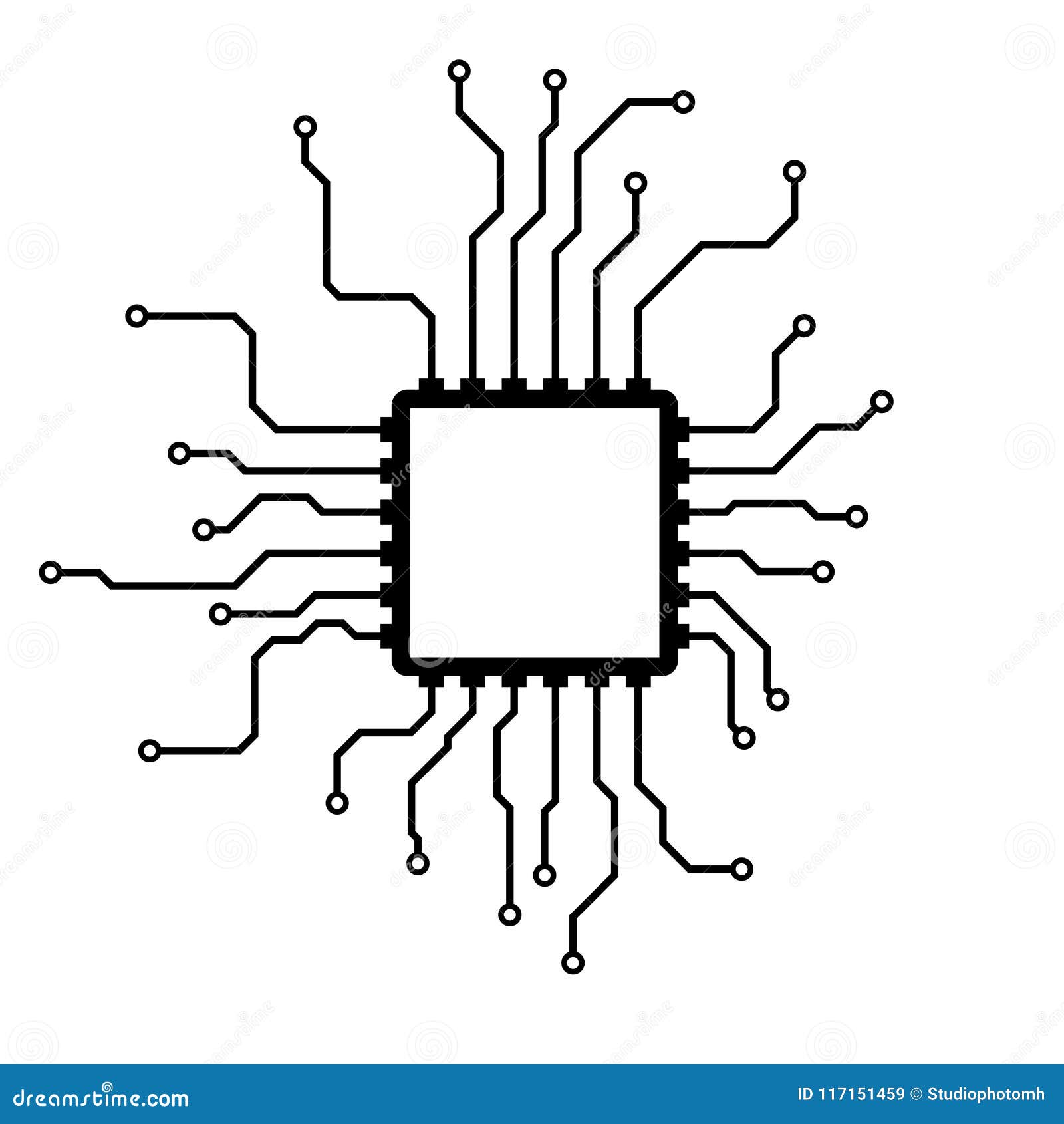 Chip Isolated Minimal Icon. Processor Line Vector Icon for Websites and ... Chip Isolated Minimal Icon. Processor Line Vector Icon for Websites and ...