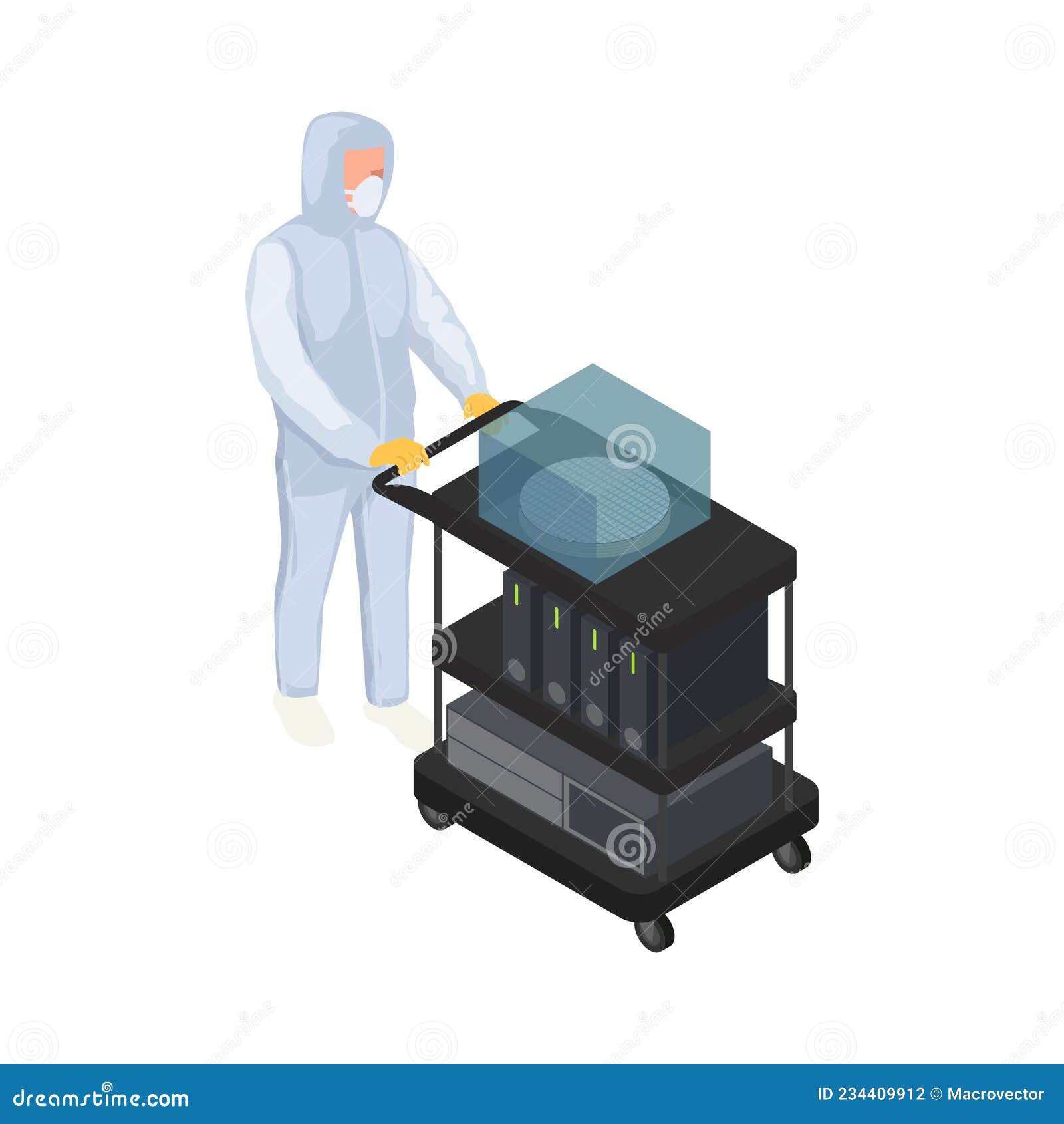 Chip Laboratory Worker Composition Stock Vector - Illustration of innovation, science: 234409912