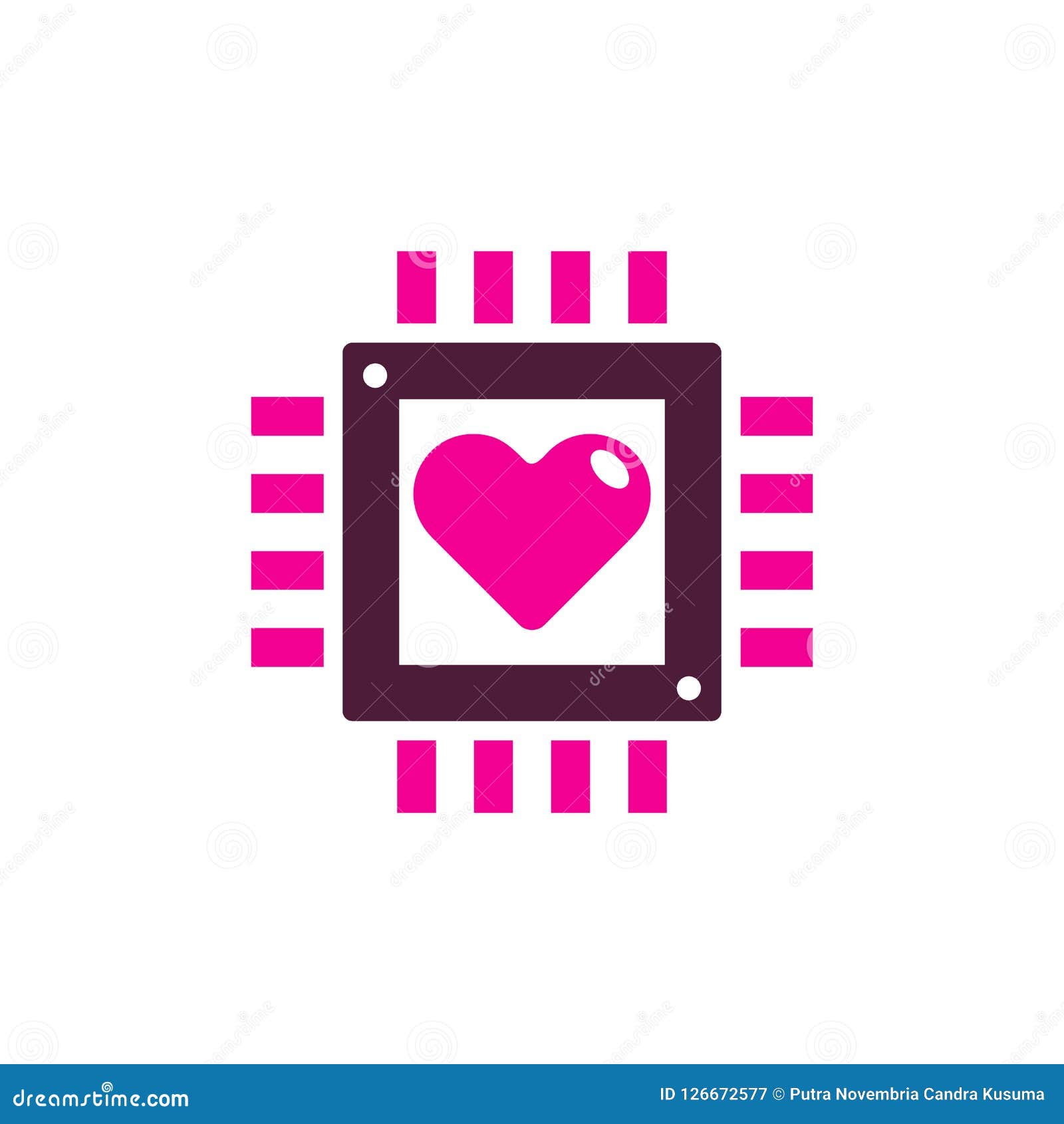 Chip Love Logo Icon Design stock vector. Illustration of logotype ...
