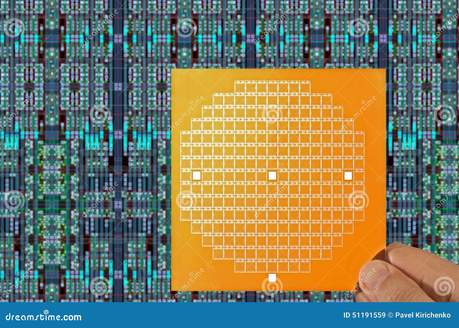 Chip Mask in Hand and Chip Layout Stock Image - Image of integrated ...
