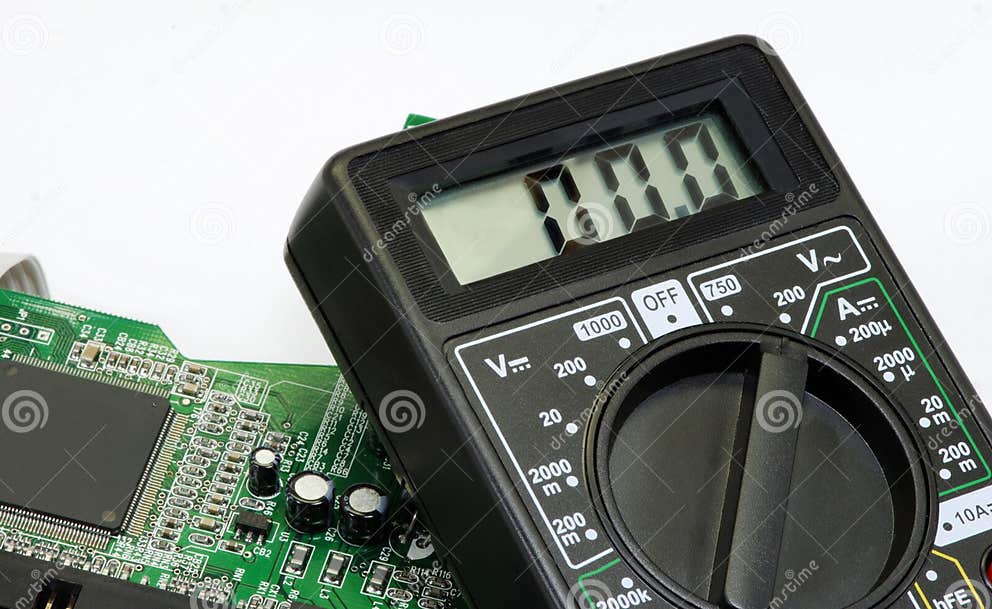 Chip and multimeter stock image. Image of chip, transistor - 7362089