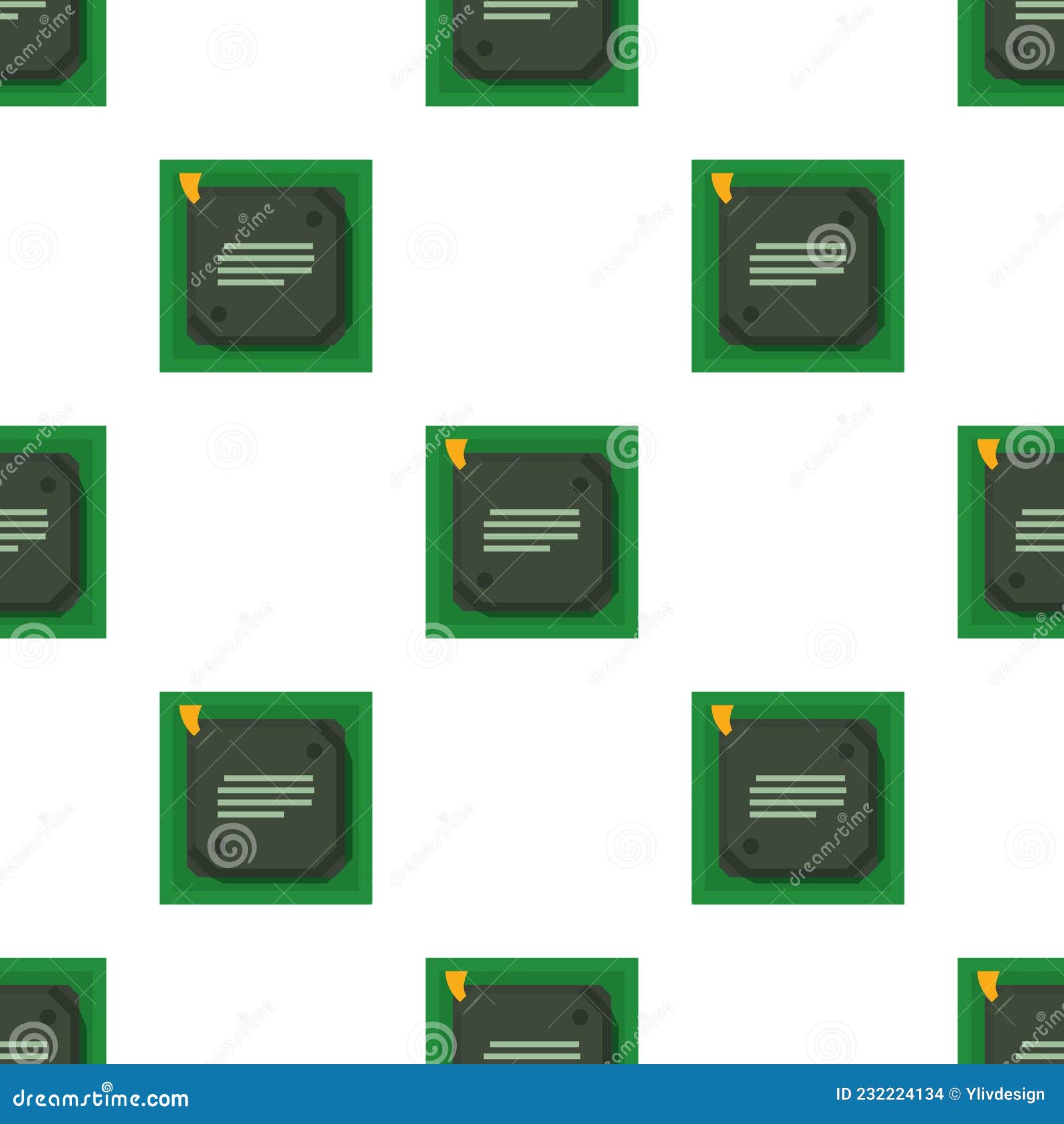 Chip Pattern Seamless Vector Stock Vector - Illustration of connection ...