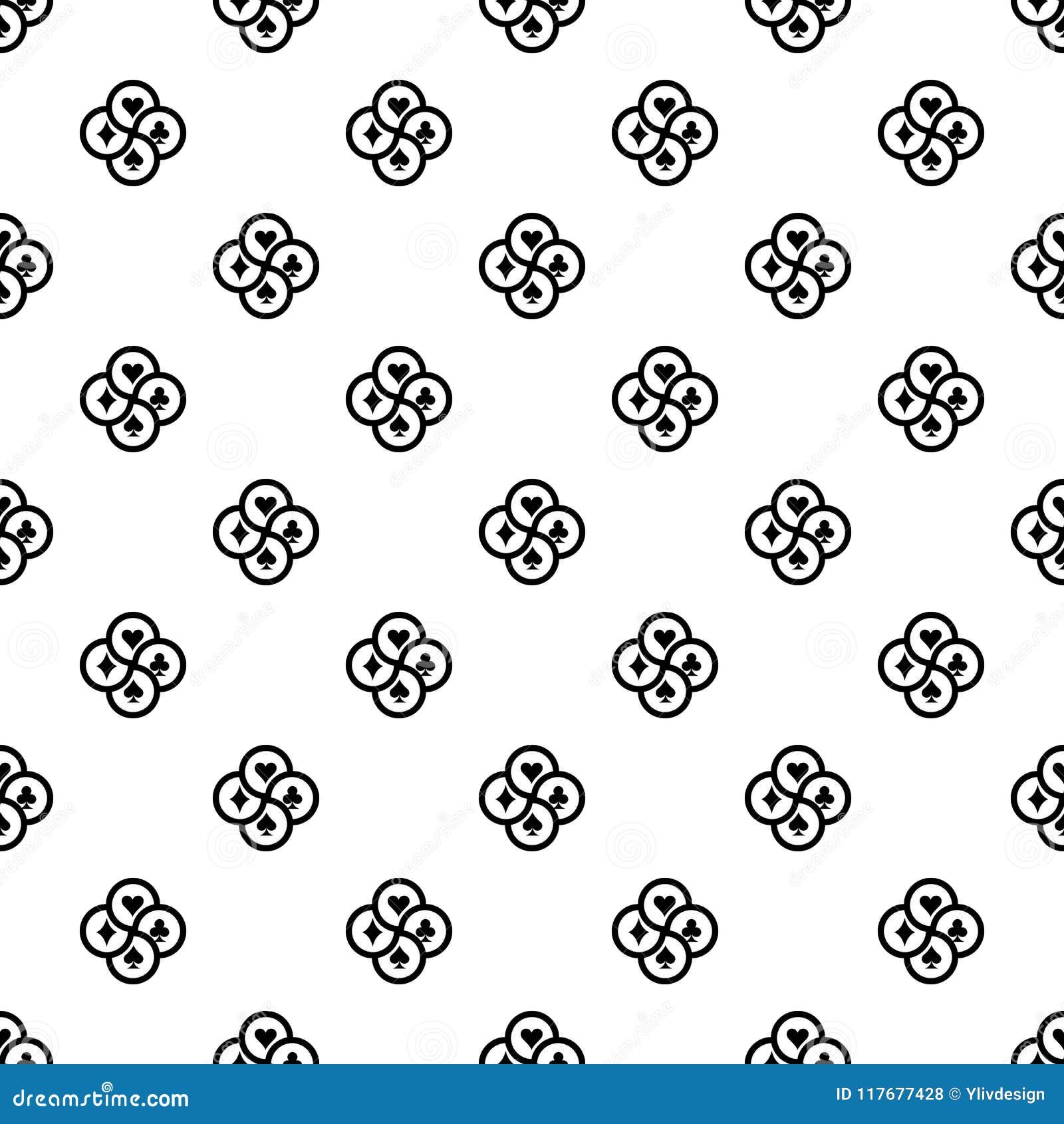 Chip Pattern Vector Seamless Stock Vector - Illustration of roulette ...