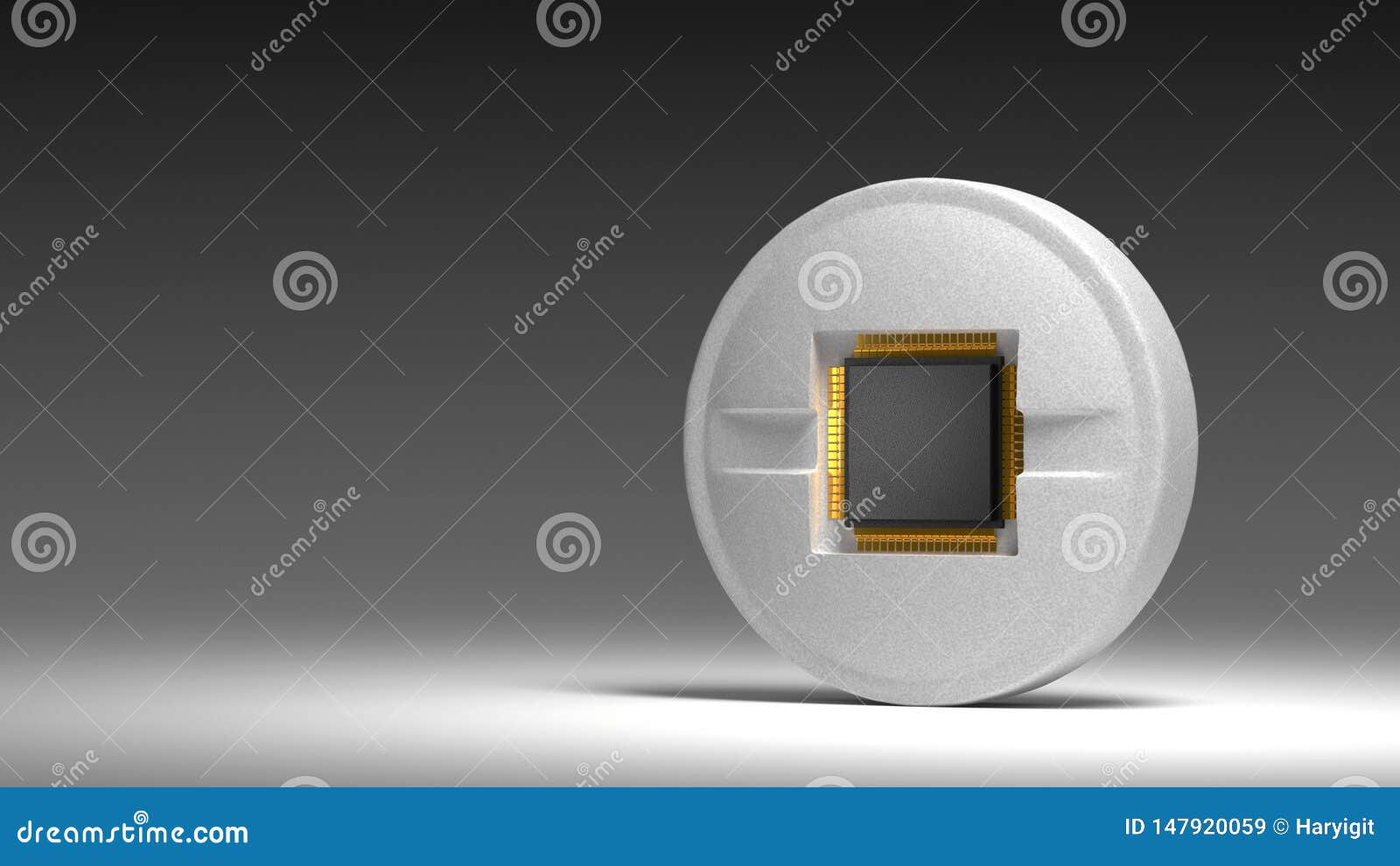 Chip on pill. stock image. Image of health, background - 147920059