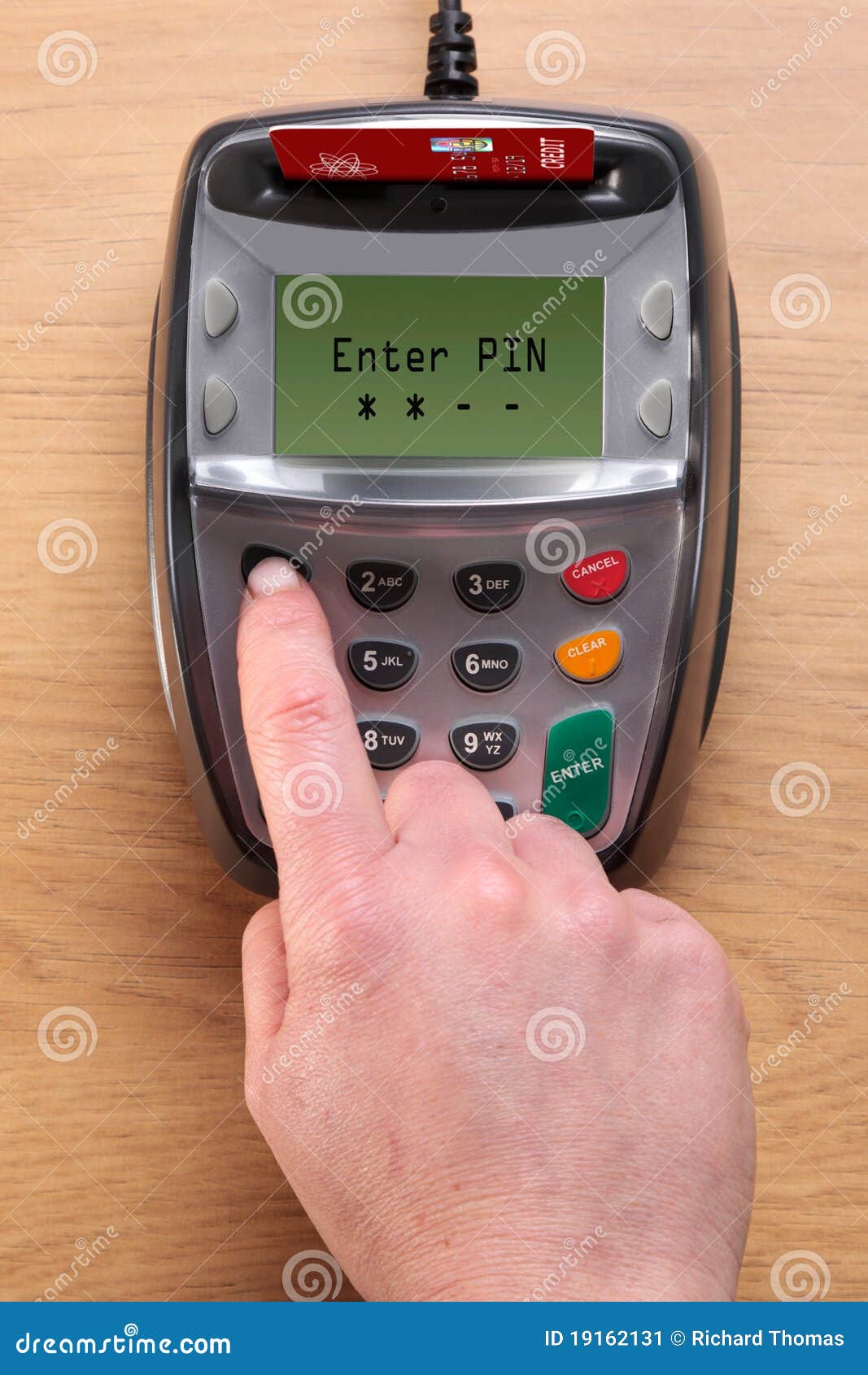 Chip and Pin terminal stock image. Image of credit, number - 19162131