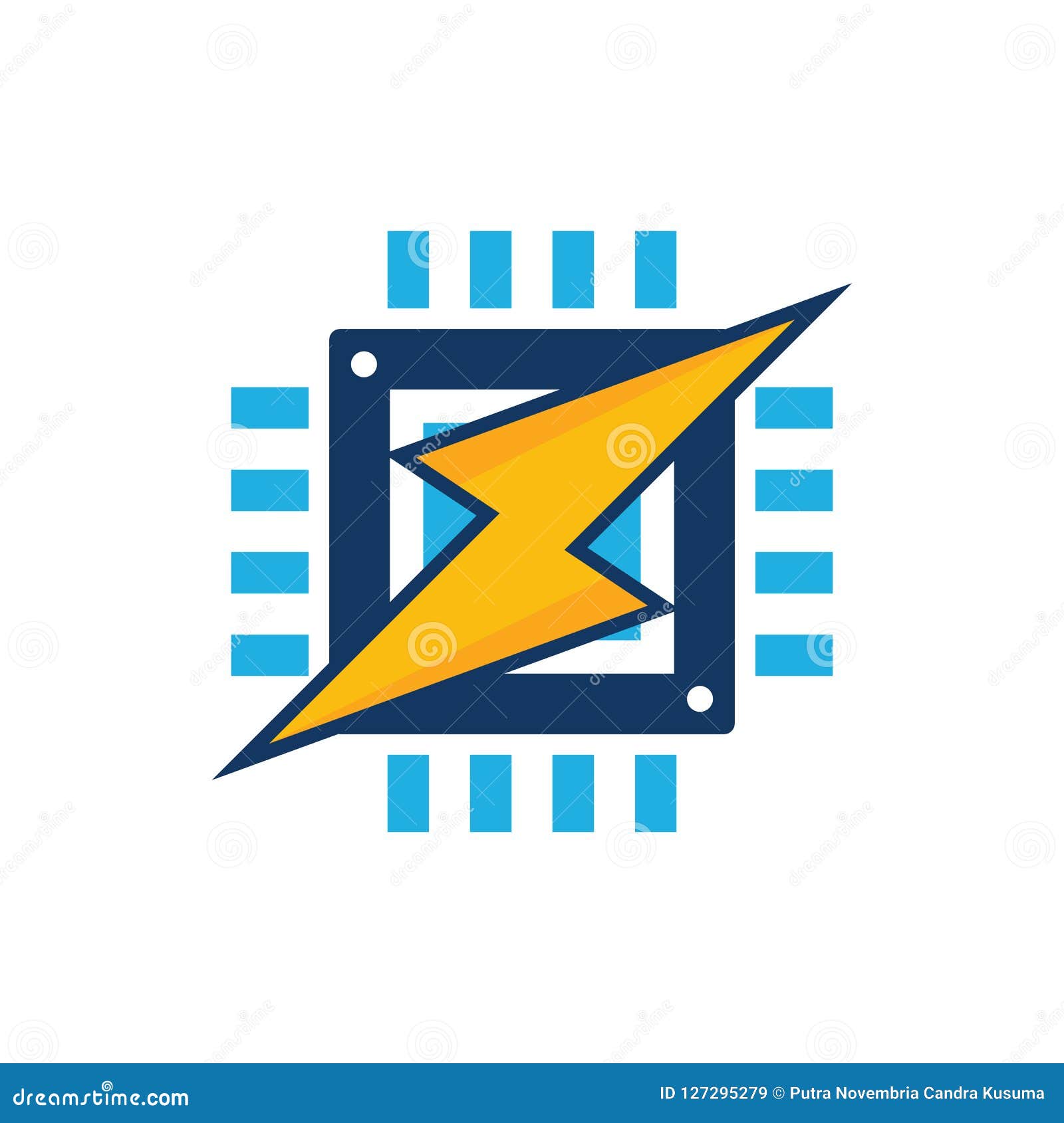 Chip Power Logo Icon Design Stock Vector - Illustration of business ...