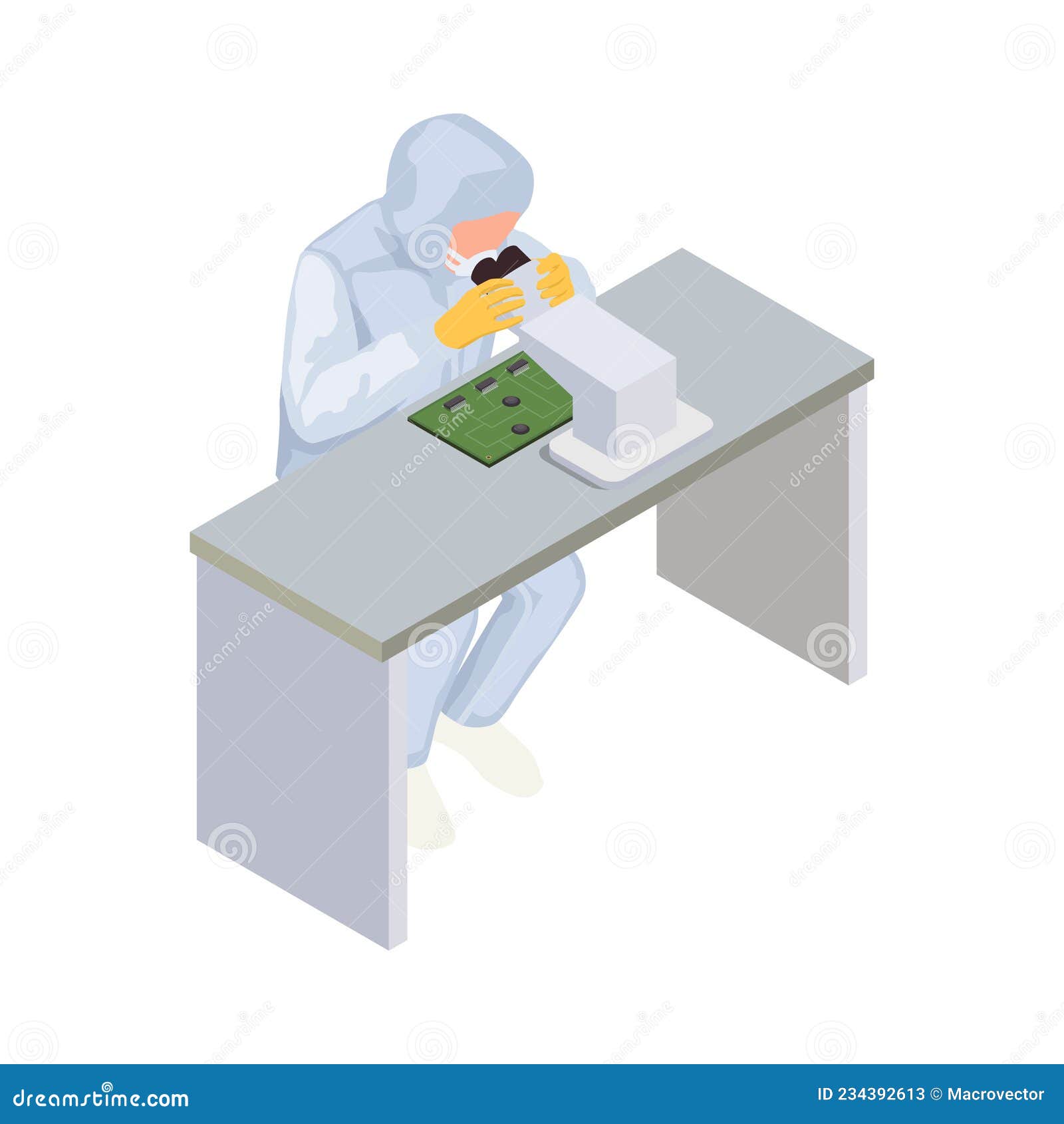 Chip Production Laboratory Infographics Cartoon Vector | CartoonDealer ...