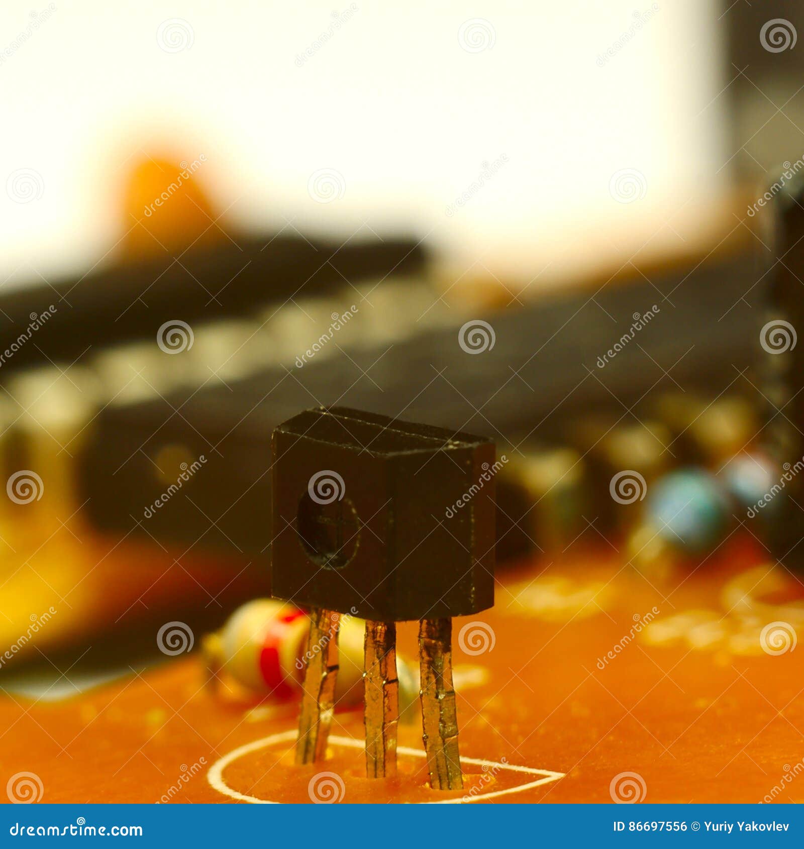NPN Transistor In Electronic Circuit Board Royalty-Free Stock Photo ...
