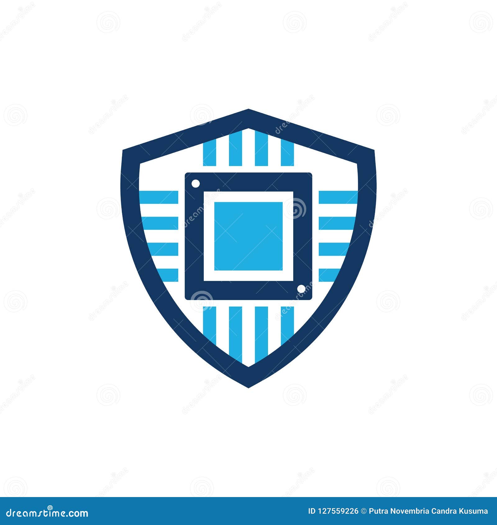 Chip Shield Logo Icon Design Stock Vector - Illustration of circuit ...